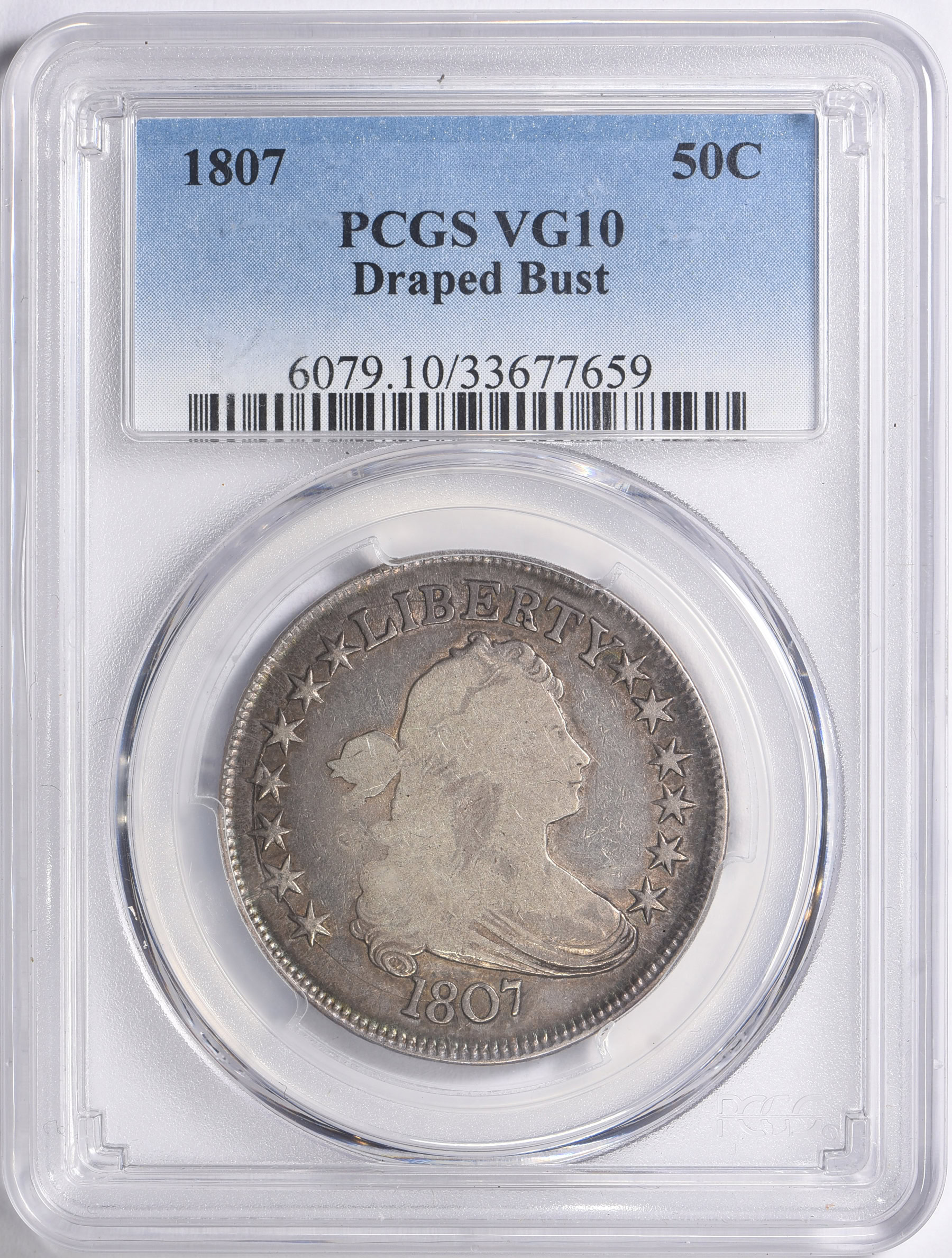 1807 Draped Bust Half Dollar PCGS VG-10 (Item 1769880) | GreatCollections Coin Auctions