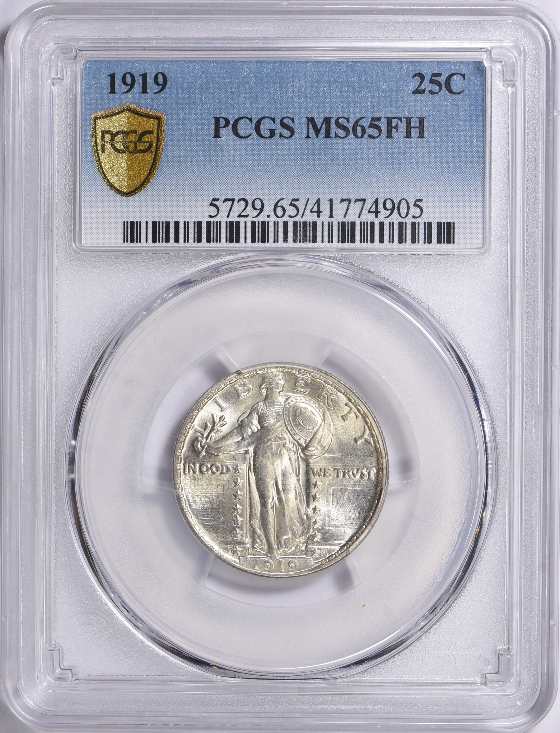 1919 Standing Liberty Quarter PCGS MS-65 FH (Item 1769939) | GreatCollections Coin Auctions