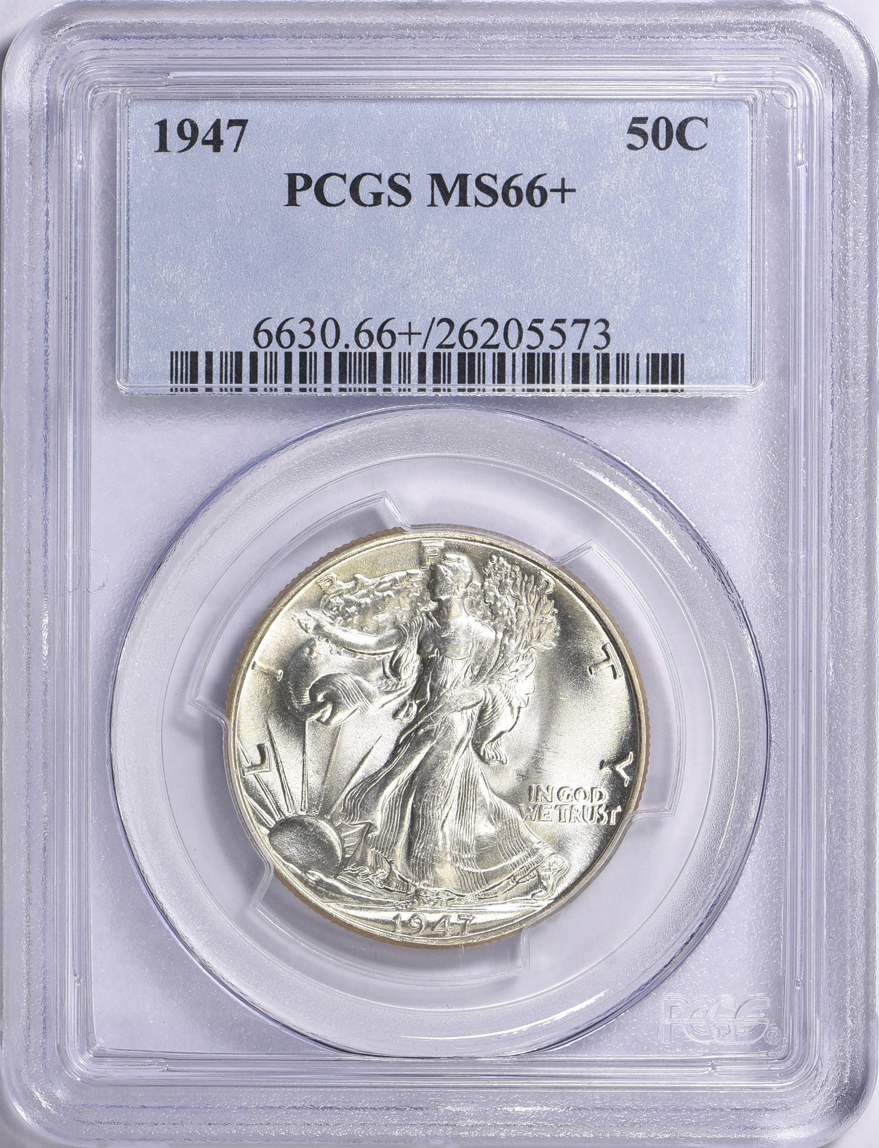 1947 Walking Liberty Half Dollar PCGS MS-66+ (Item 1769980) | GreatCollections Coin Auctions