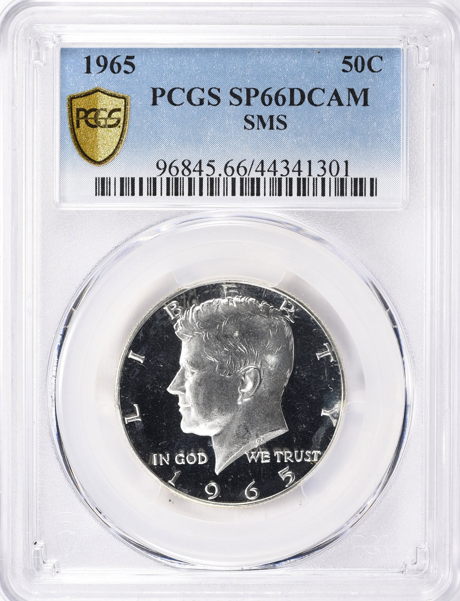 1965 Kennedy Half Dollar SMS PCGS SP-66 DCAM (Item 1769986) | GreatCollections Coin Auctions