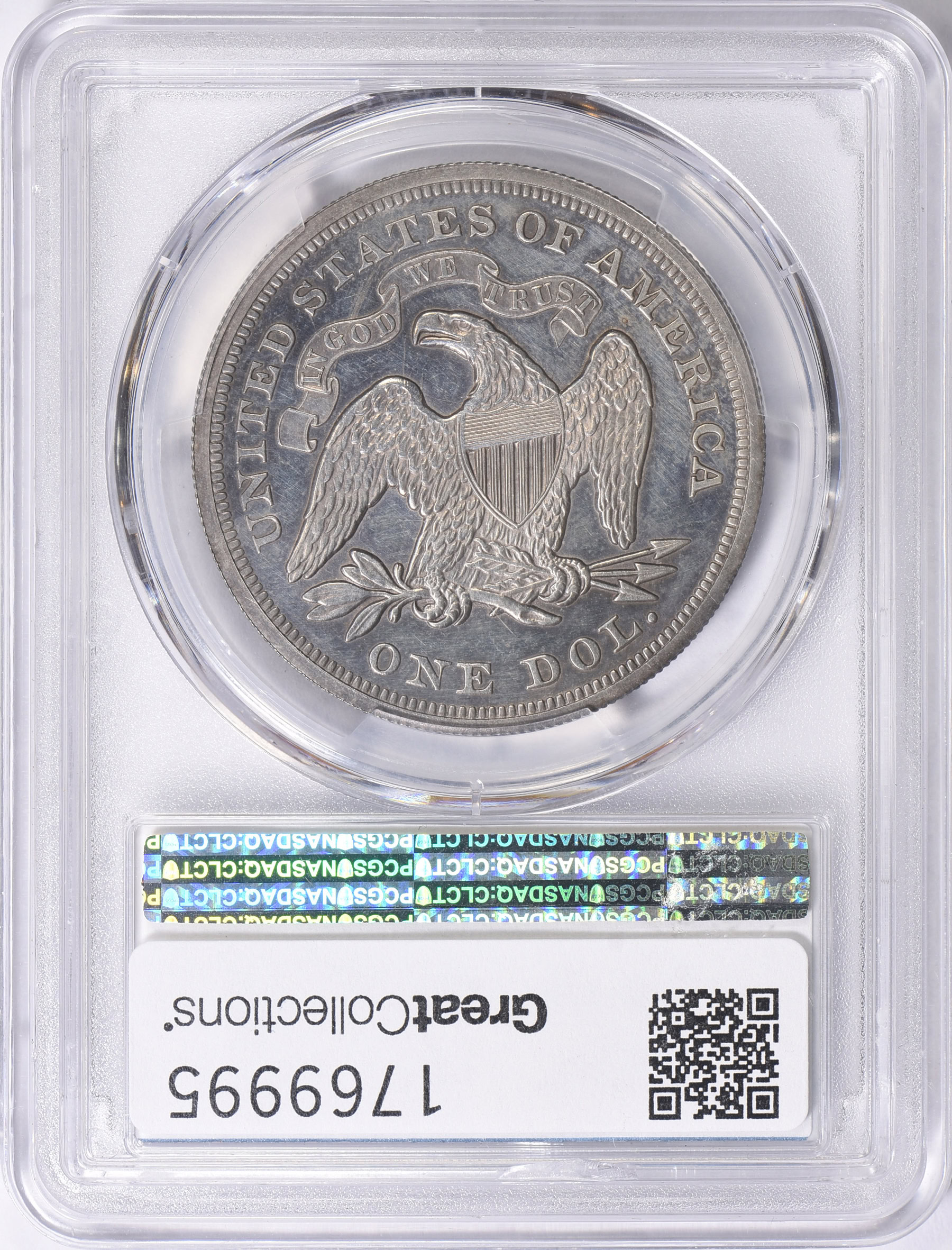 1873 Seated Liberty Silver Dollar PCGS Proof-61 (Item 1769995) | GreatCollections Coin Auctions