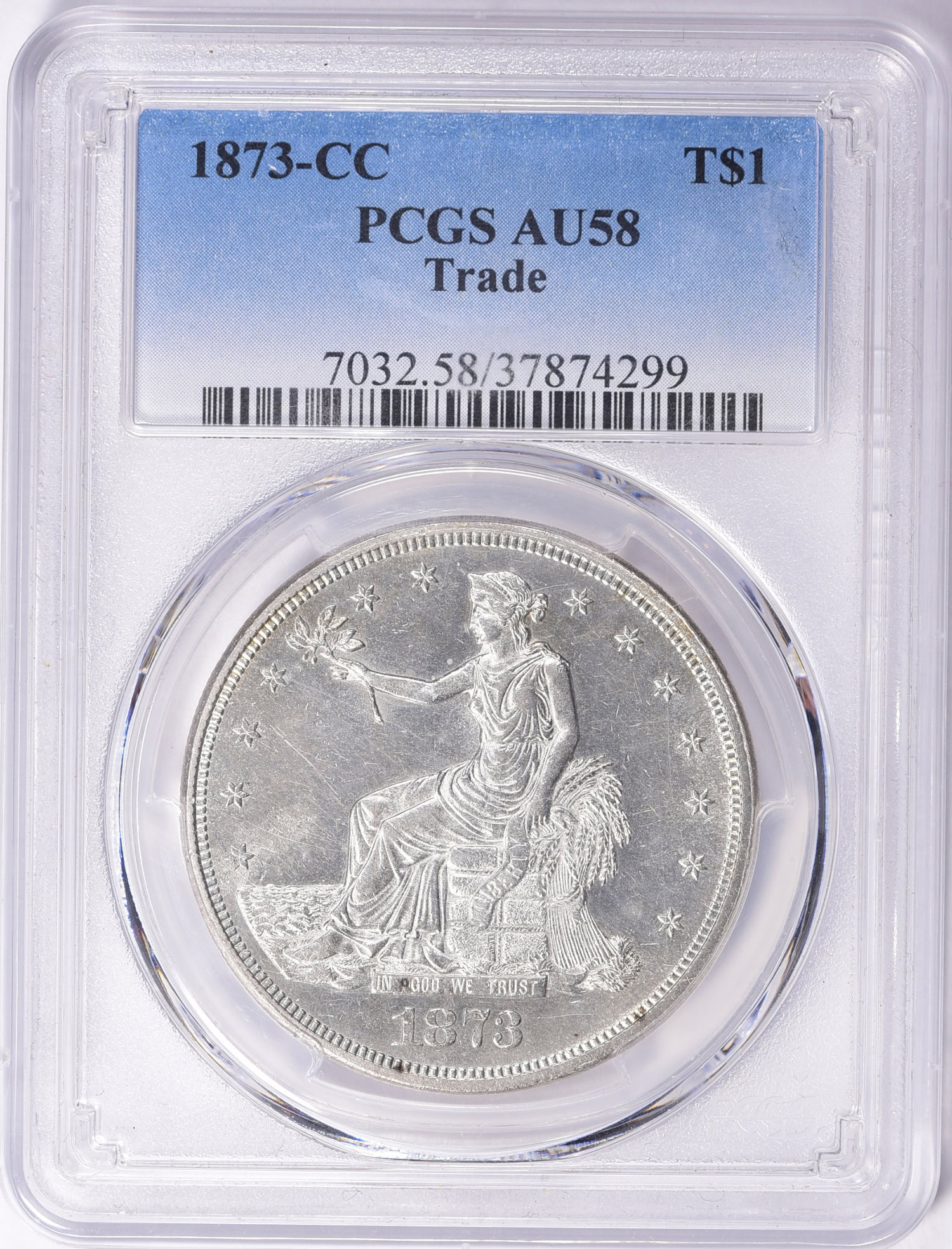 1873-CC Trade Silver Dollar PCGS AU-58 (Item 1769996 ...
