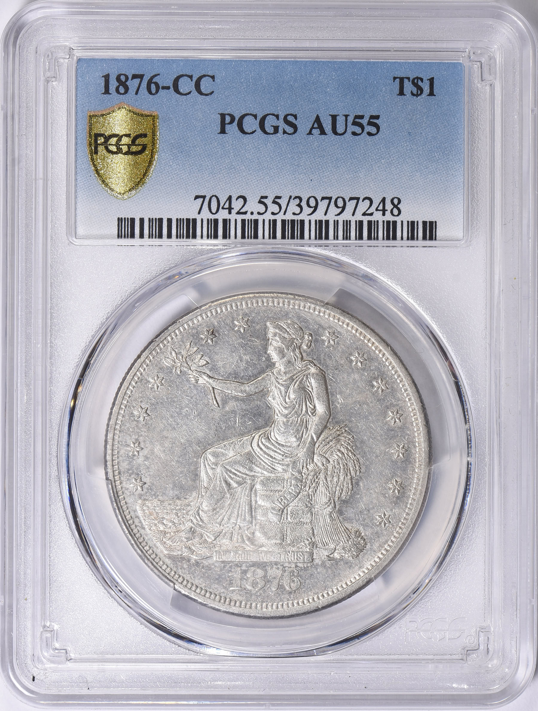 1876-CC Trade Silver Dollar PCGS AU-55 (Item 1769999) | GreatCollections Coin Auctions