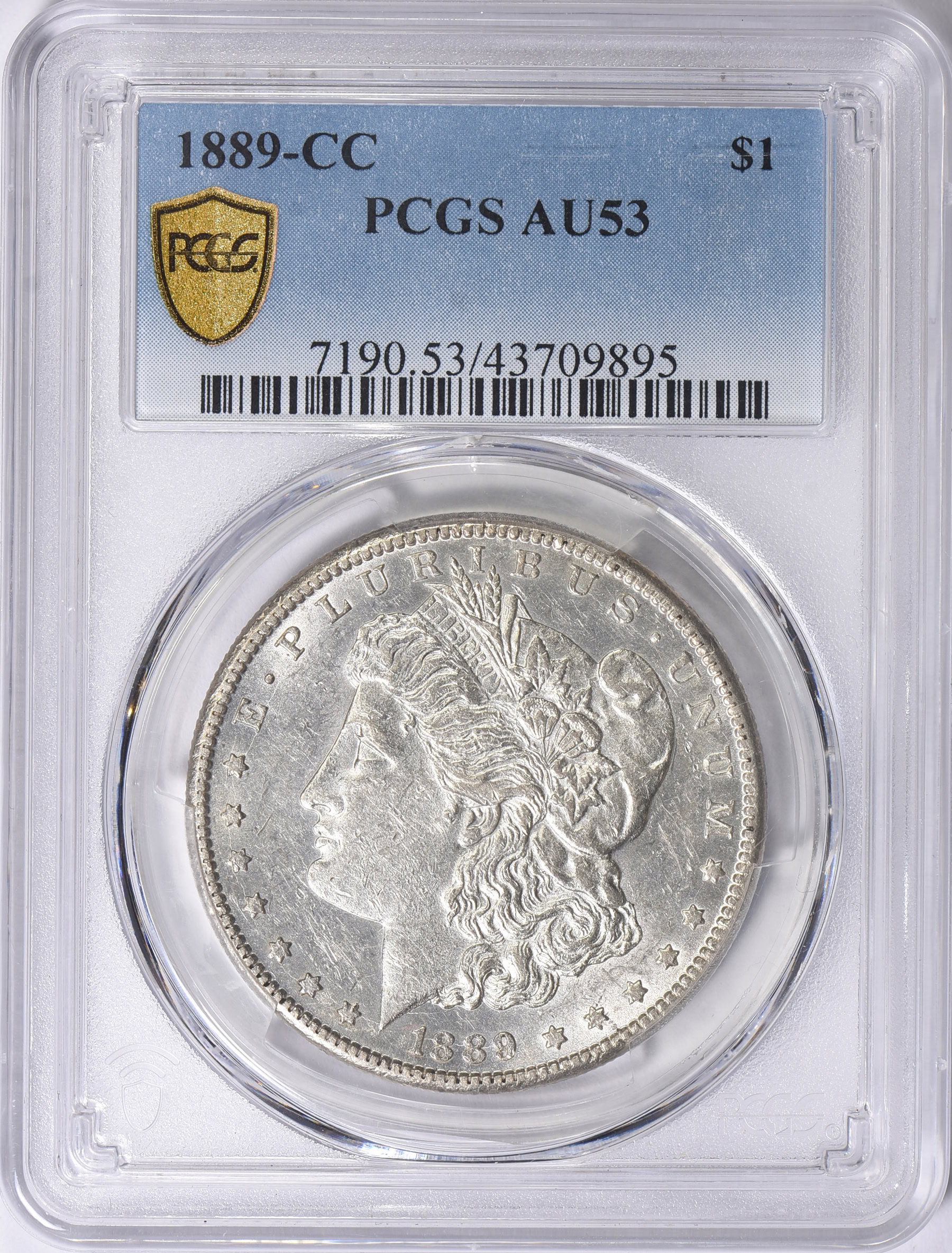1889-CC Morgan Silver Dollar PCGS AU-53 (Item 1770009) | GreatCollections Coin Auctions