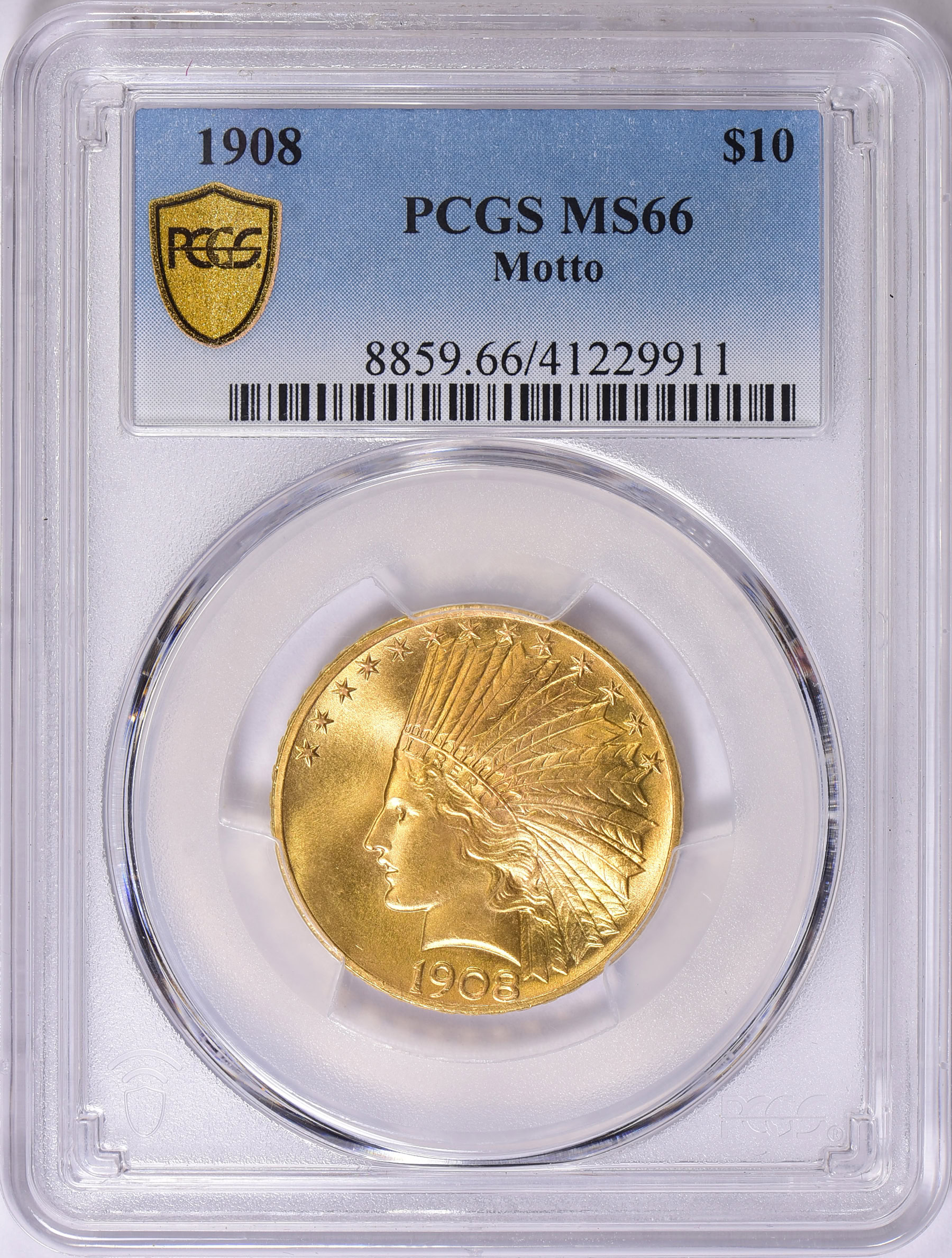 1908 Indian Gold Eagle Motto PCGS MS-66 (Item 1770041 ...