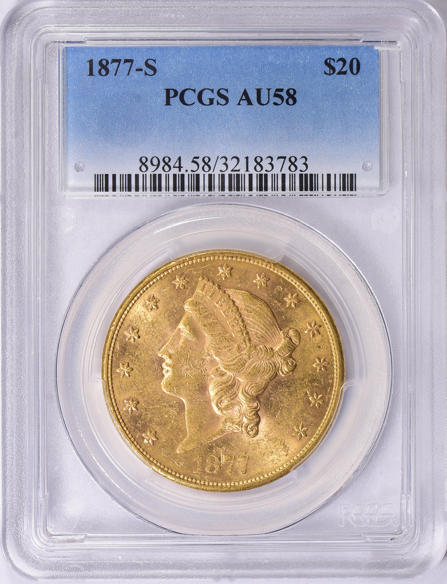 1877-S Liberty Gold Double Eagle PCGS AU-58 (Item 1770047 ...
