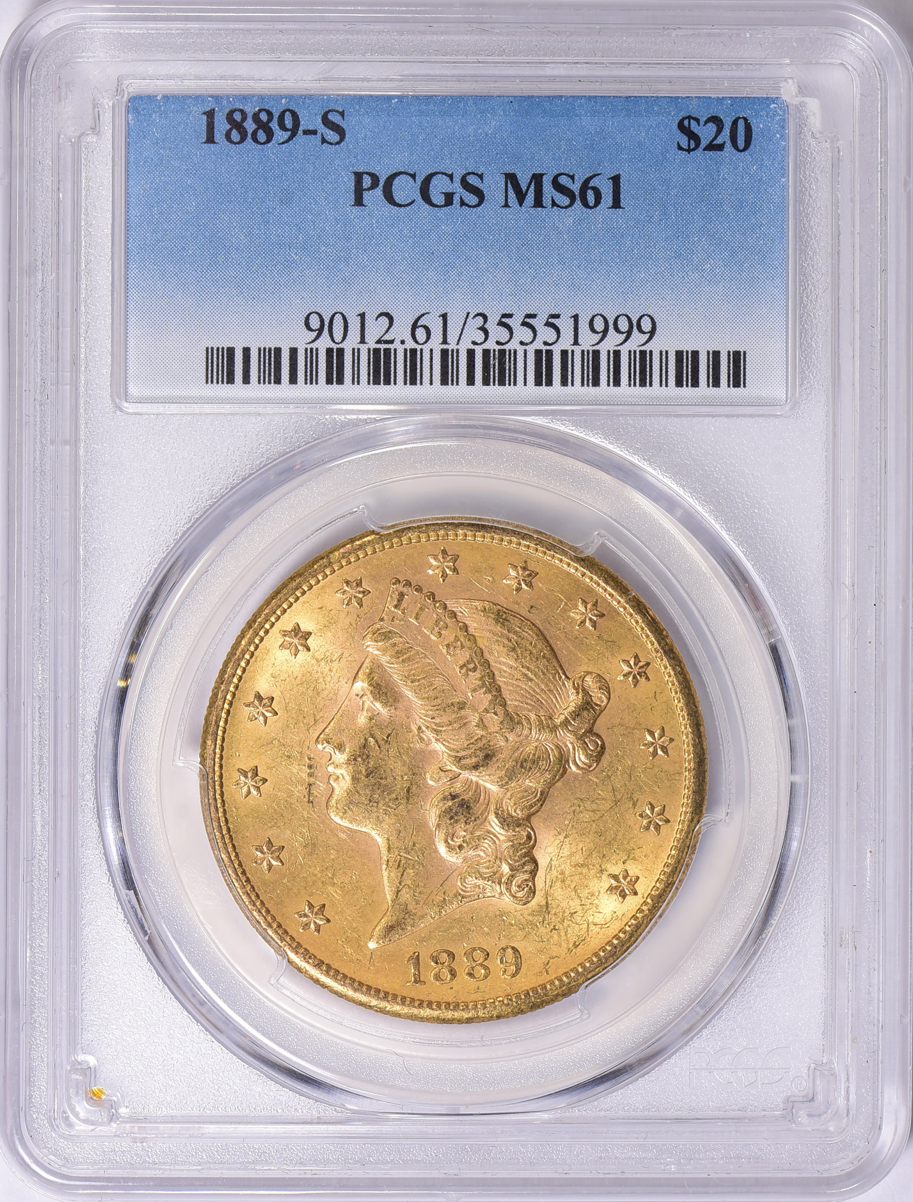 1889-S Liberty Gold Double Eagle PCGS MS-61 (Item 1770057) | GreatCollections Coin Auctions