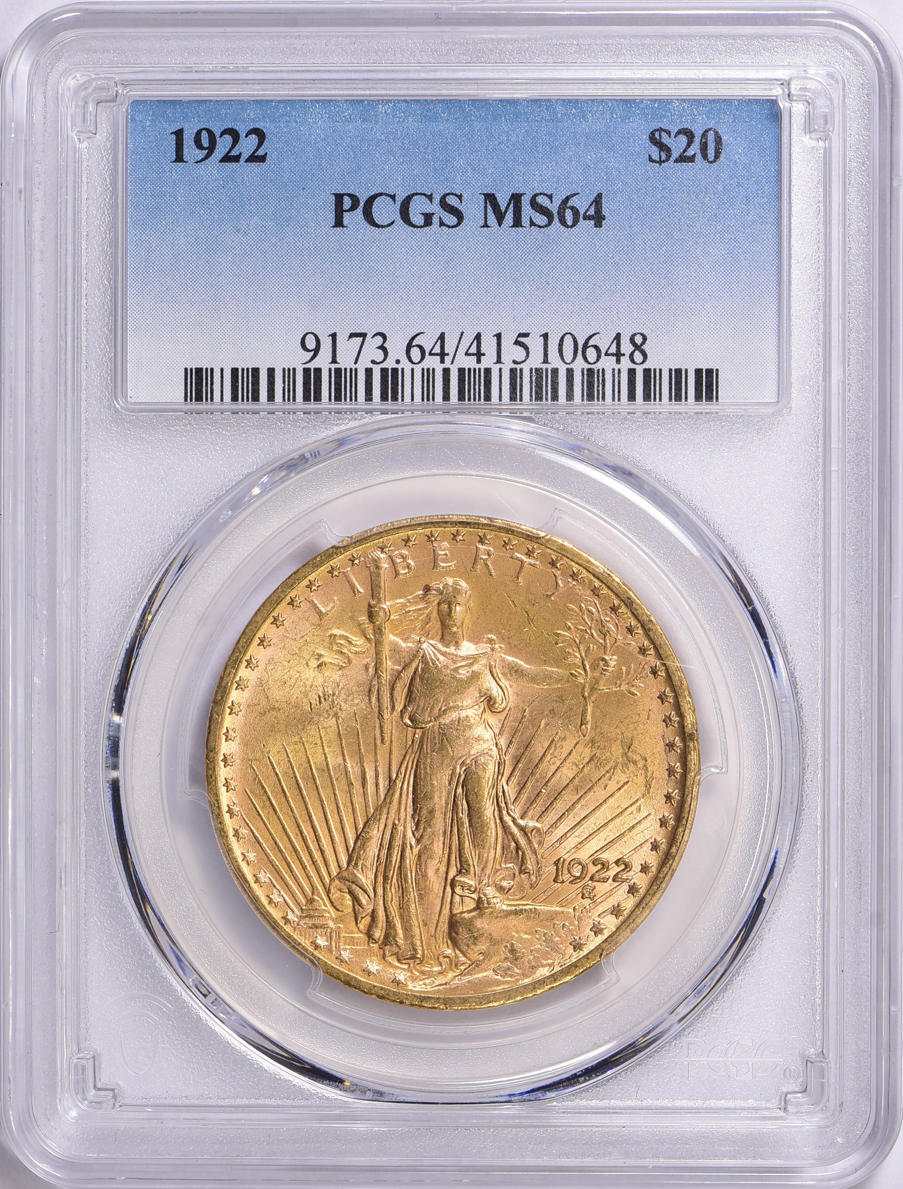 1922 Saint-Gaudens Gold Double Eagle PCGS MS-64 (Item 1770075) | GreatCollections Coin Auctions