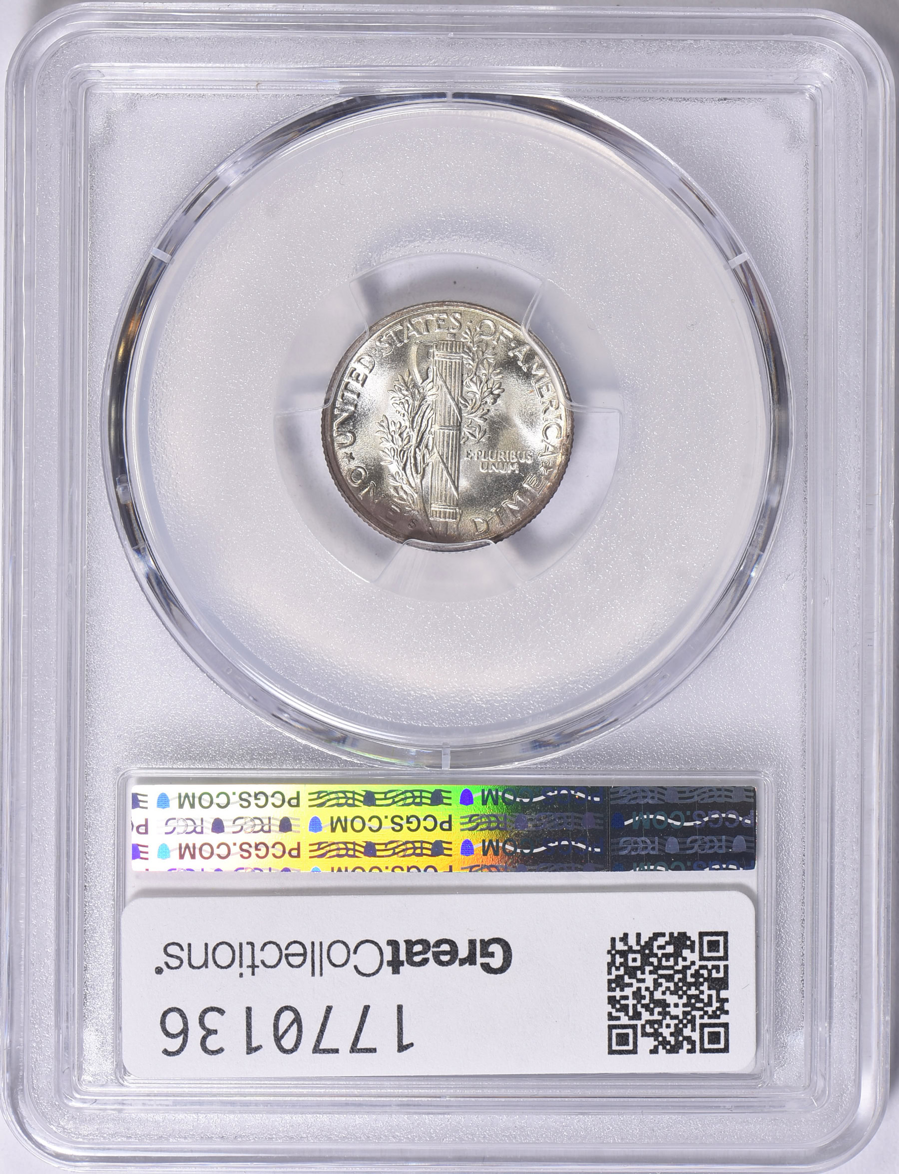 1945-S Mercury Dime Inverted S FS-504 PCGS MS-66 FB | PCGS Cert #27803692 | GreatCollections ...