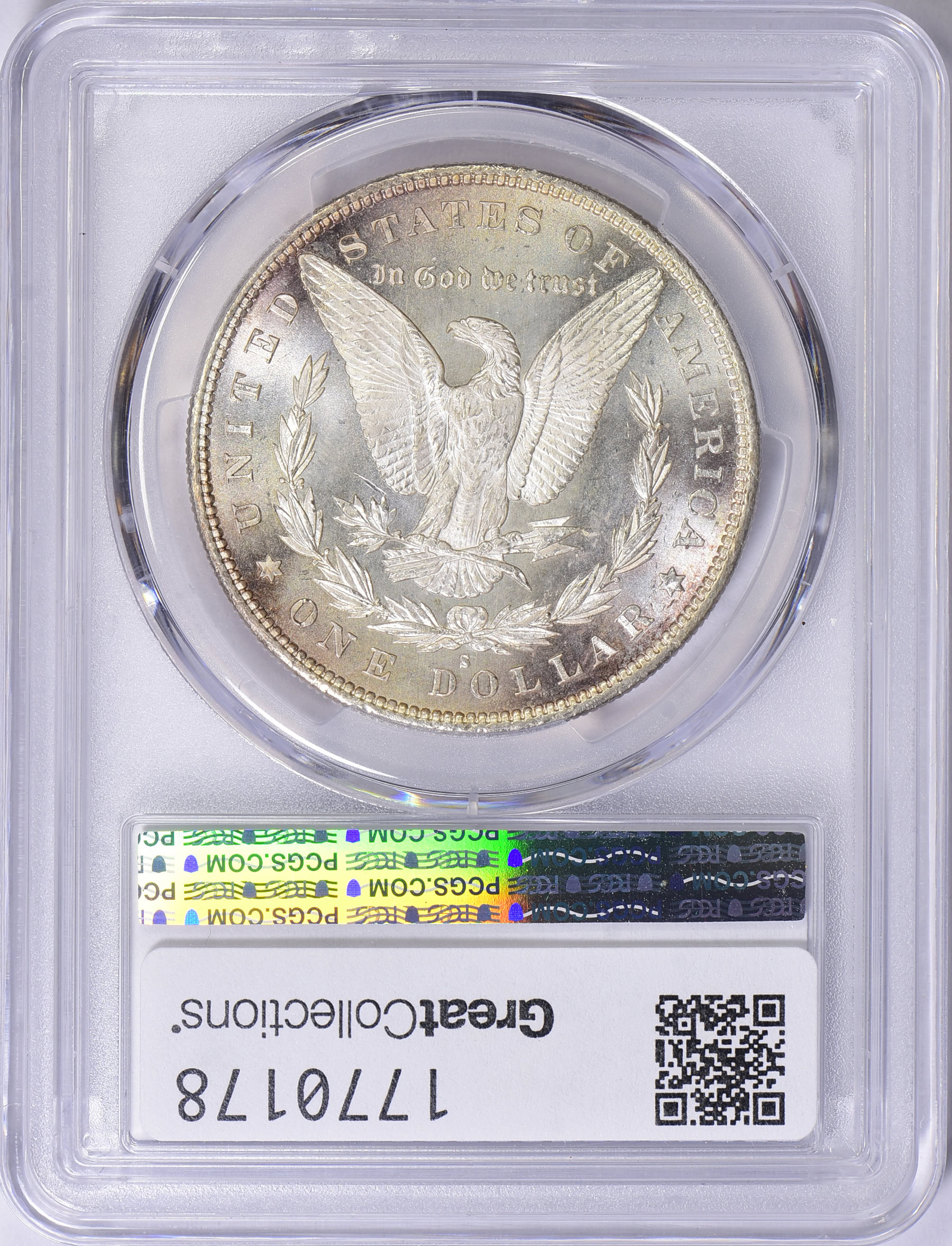 1880-S Morgan Silver Dollar Checkmark VAM-12 Hit List PCGS MS-68 (CAC Green) (Toned) (Item ...
