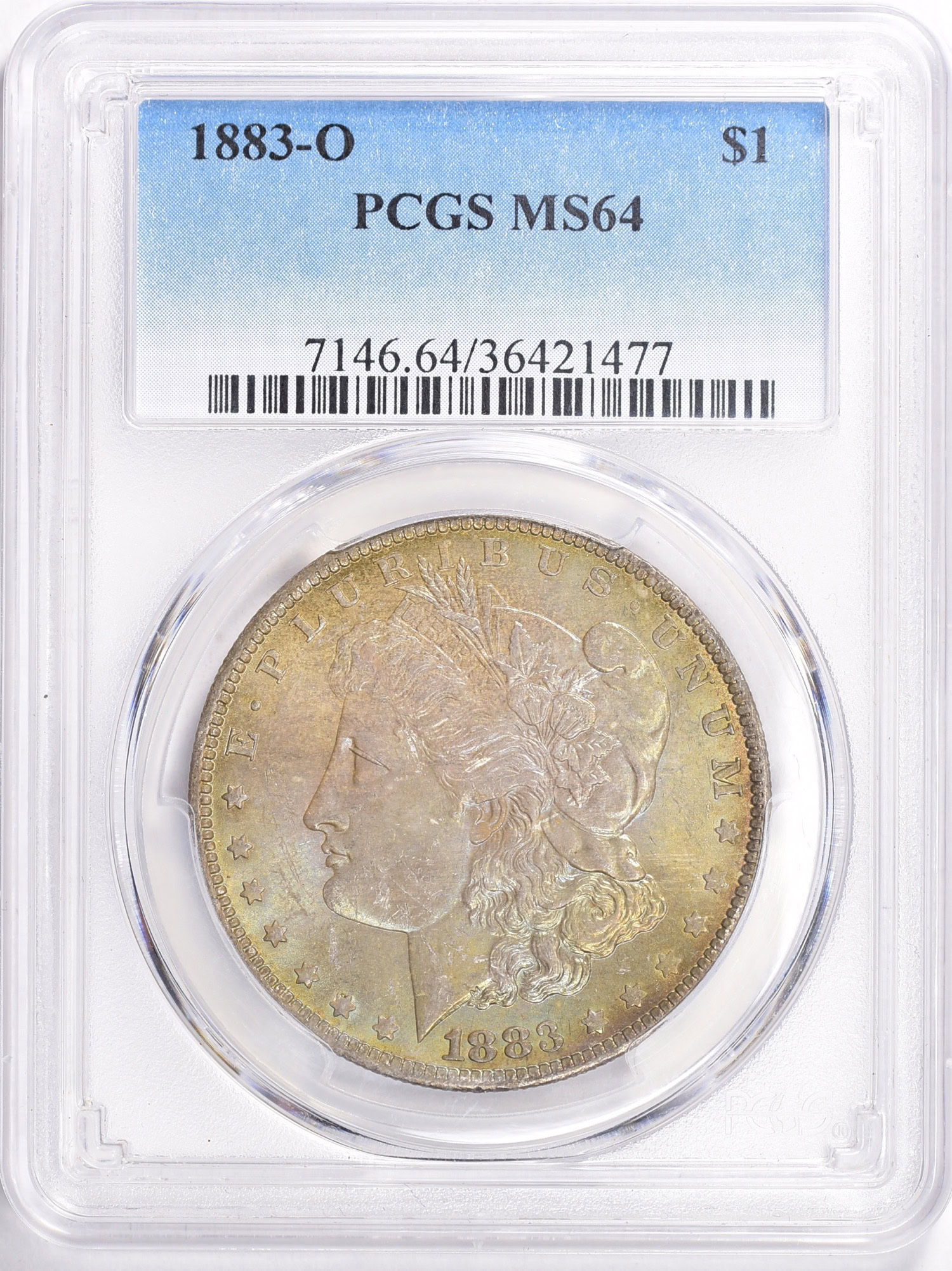 1883-O Morgan Silver Dollar PCGS MS-64 (Toned) (Item 1770211) | GreatCollections Coin Auctions