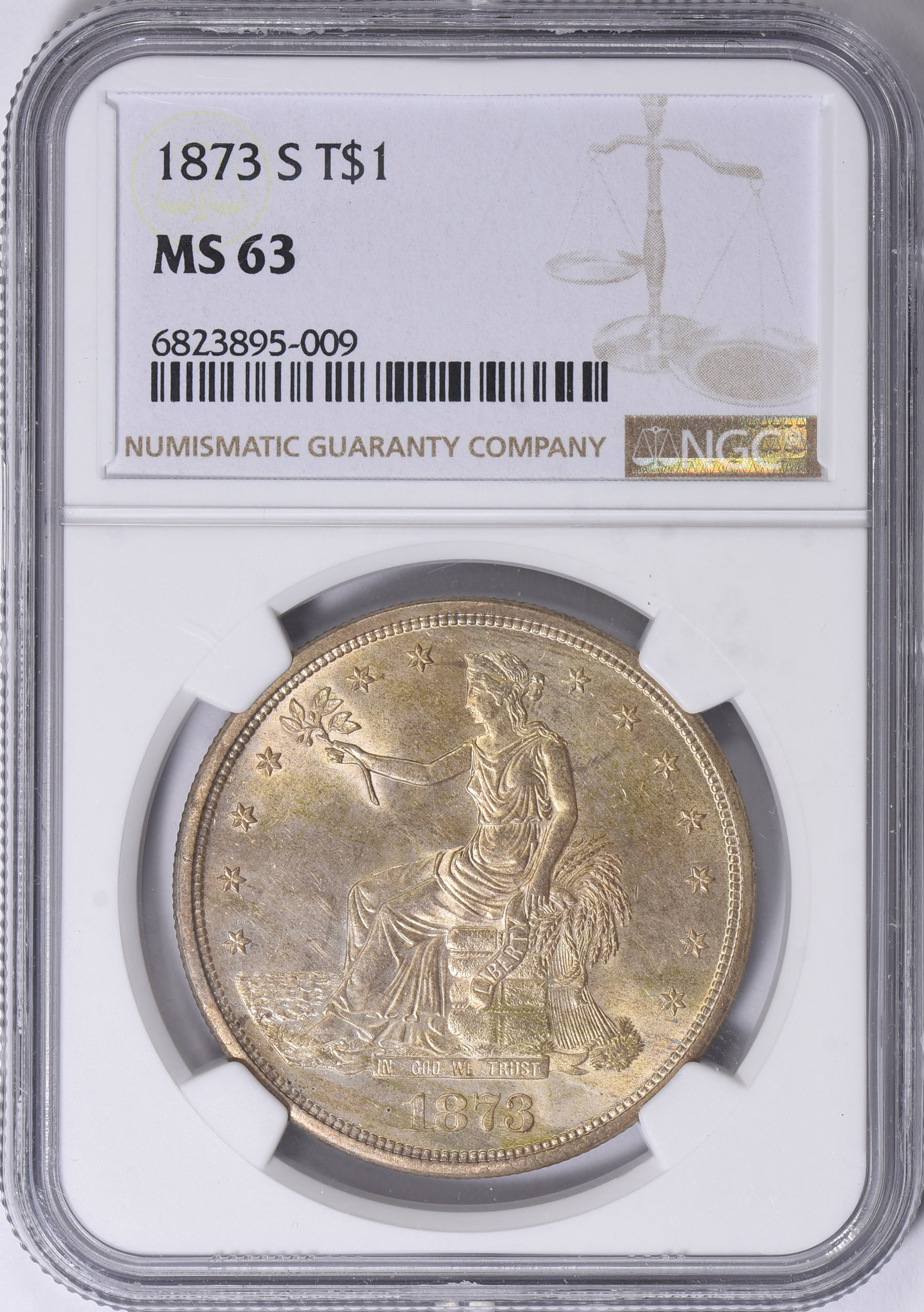 1873-S Trade Silver Dollar NGC MS-63 (Item 1770271) | GreatCollections ...