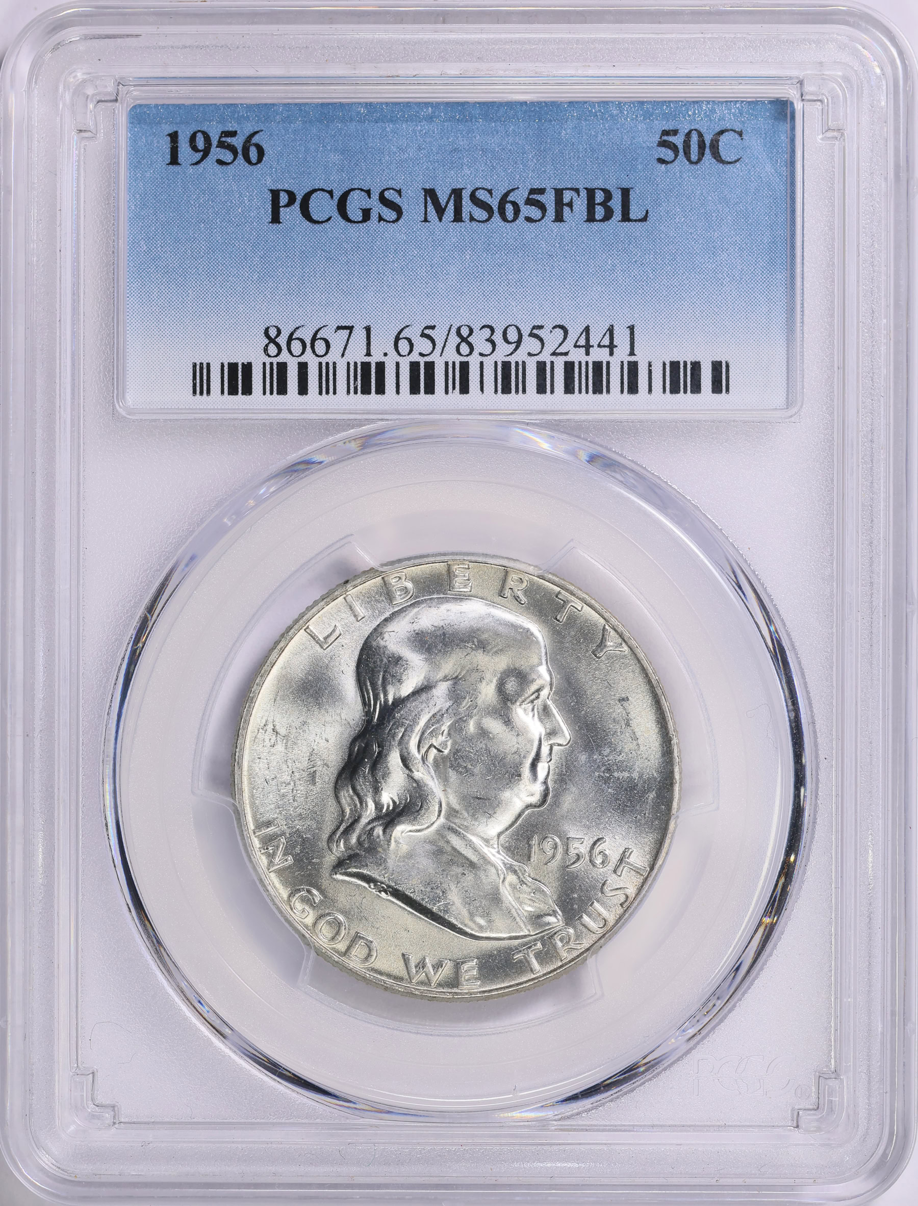 1956 Franklin Half Dollar PCGS MS-65 FBL (Item 1770317 ...