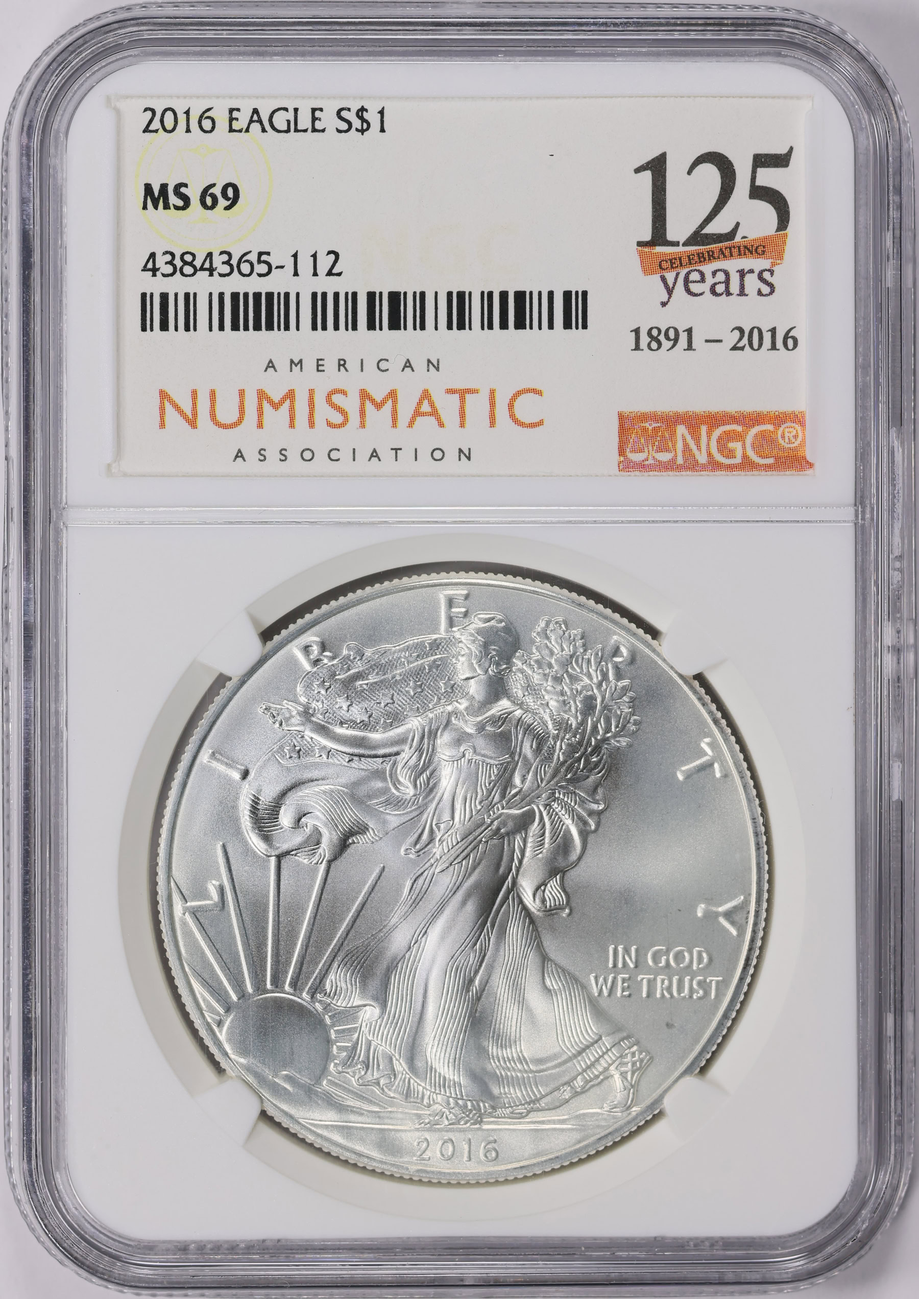2016 $1 Silver Eagle 30th Anniversary NGC MS-69 (ANA Label) (Item 1770377) | GreatCollections ...