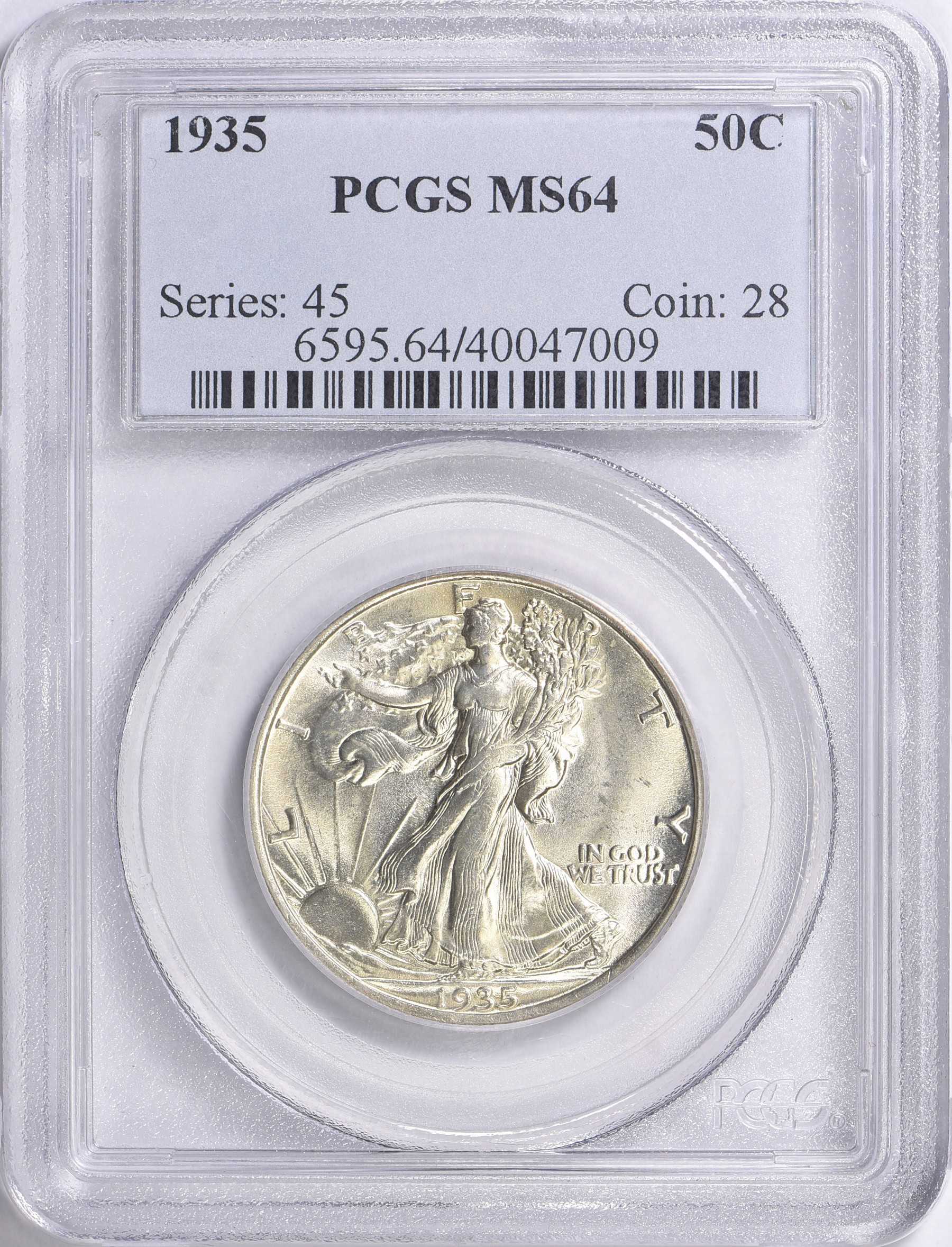 1935 Walking Liberty Half Dollar PCGS MS-64 (Item 1770383) | GreatCollections Coin Auctions