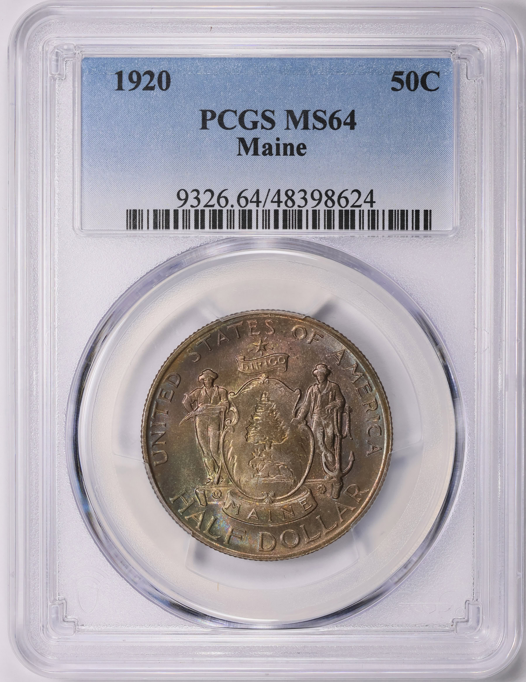 1920 Maine Centennial Half Dollar PCGS MS-64 (Toned) (Item 1770513 ...