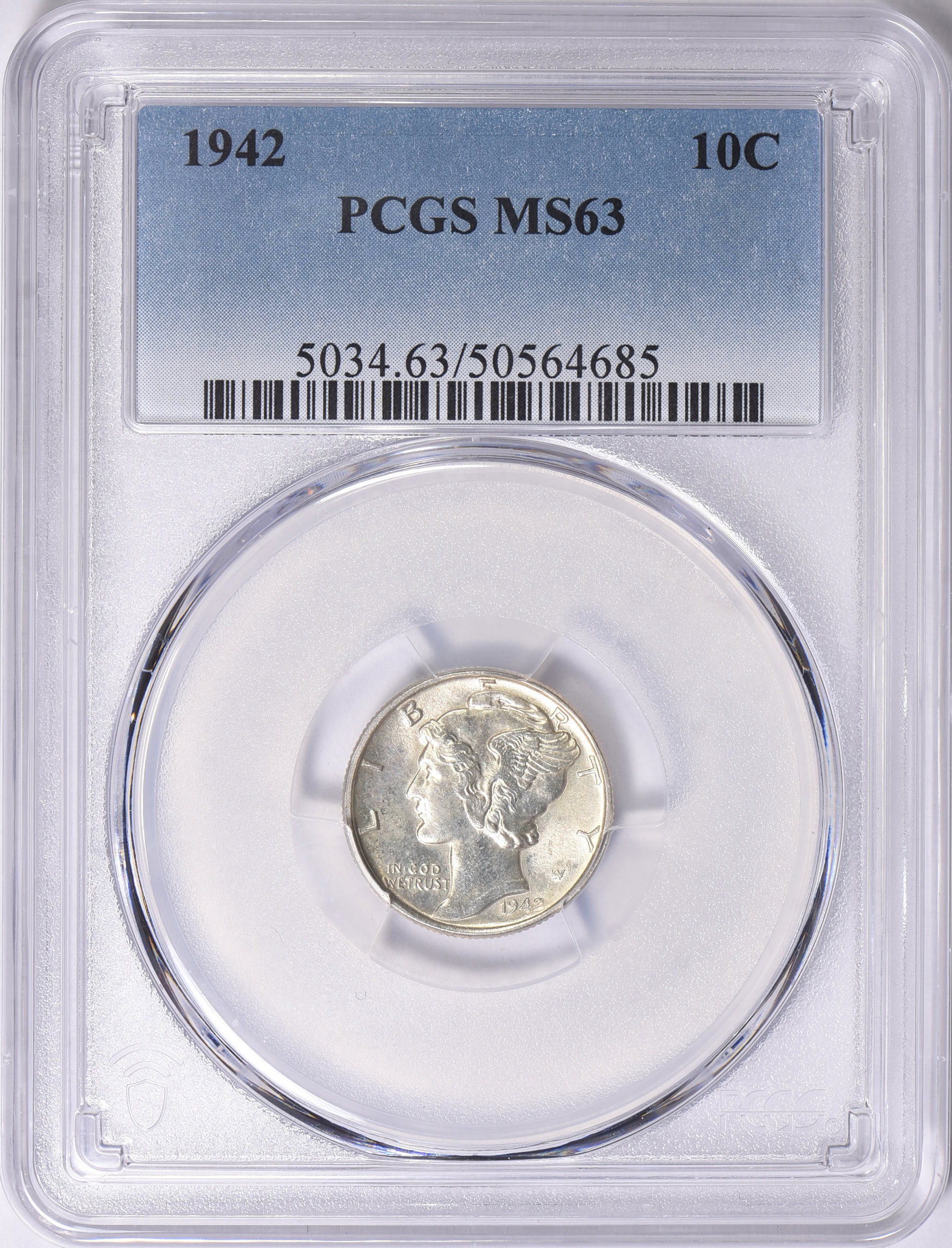 1942 Mercury Dime PCGS MS-63 (Item 1770529) | GreatCollections Coin Auctions