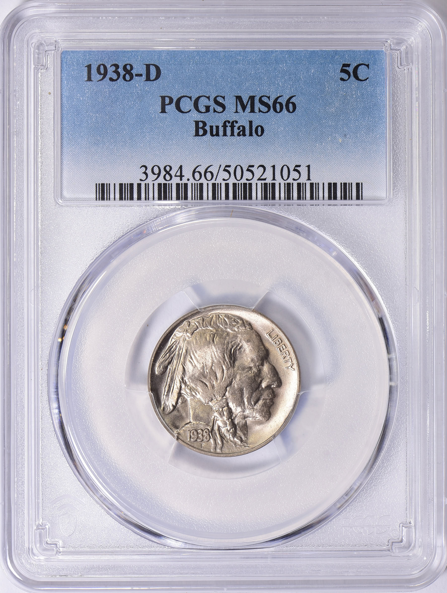 1938-D Buffalo Nickel PCGS MS-66 (Item 1770563) | GreatCollections Coin Auctions