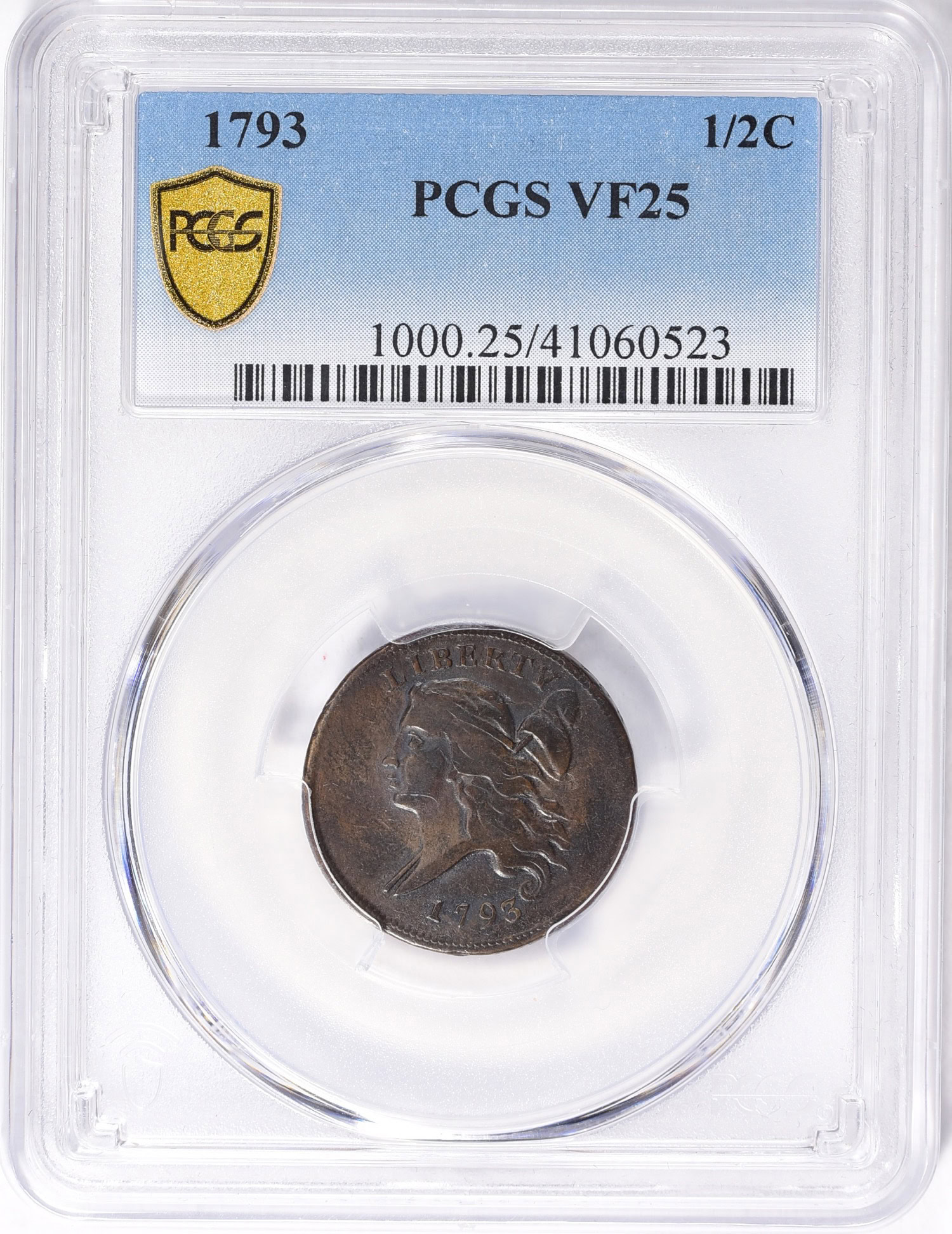 1793 Liberty Cap Half Cent PCGS VF-25 BN (Item 1770566 ...