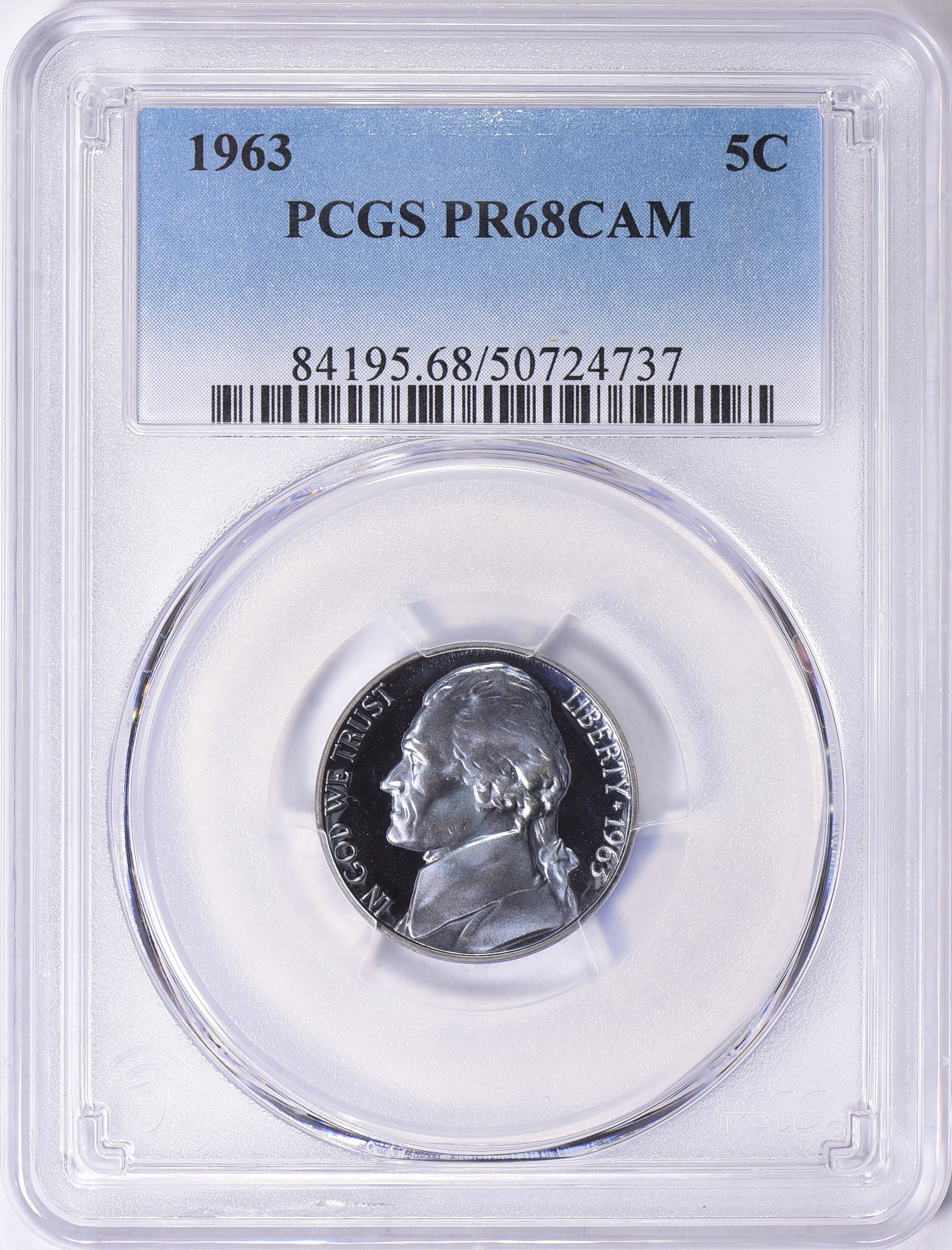 1963 Jefferson Nickel PCGS Proof-68 CAMEO (Toned) (Item 1770589 ...