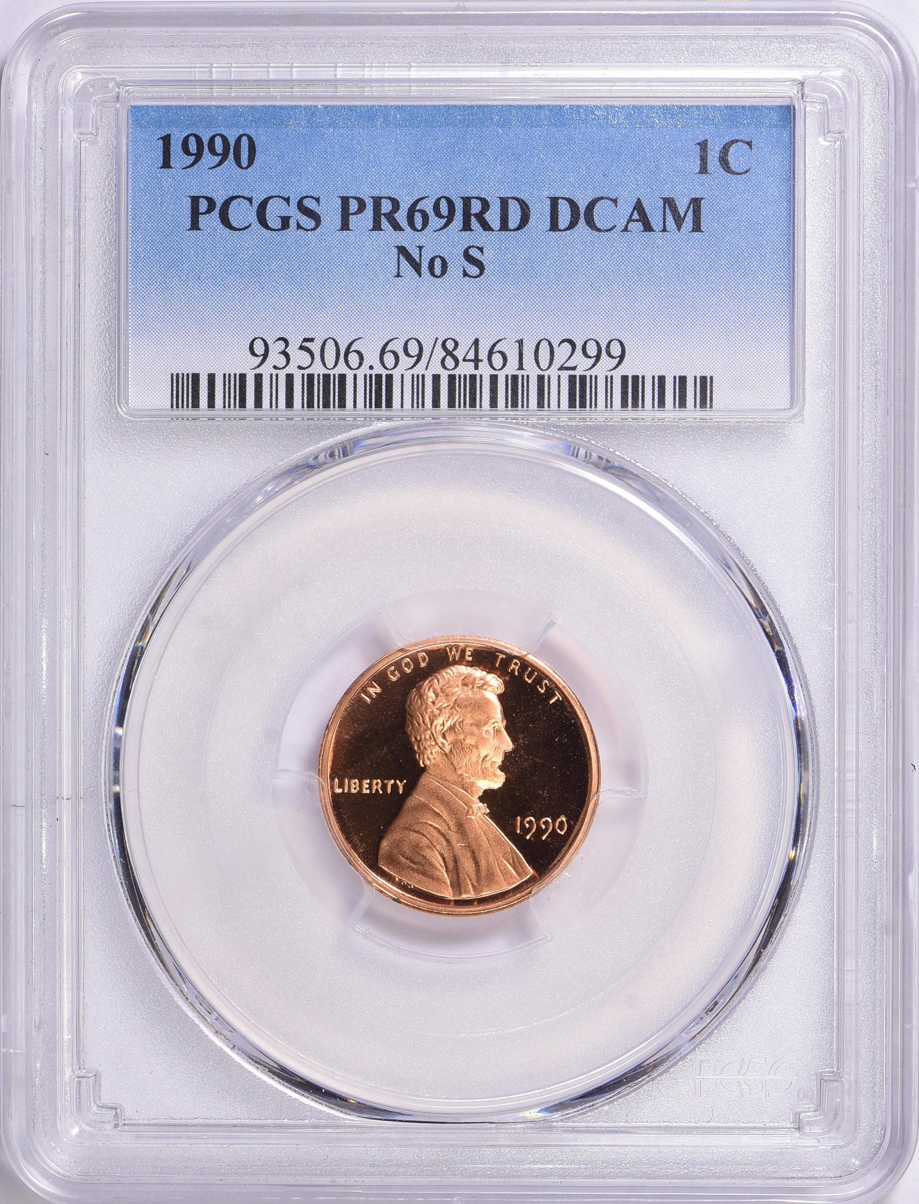 1990 Lincoln Cent No S PCGS Proof-69 DCAM (Item 1770660 ...