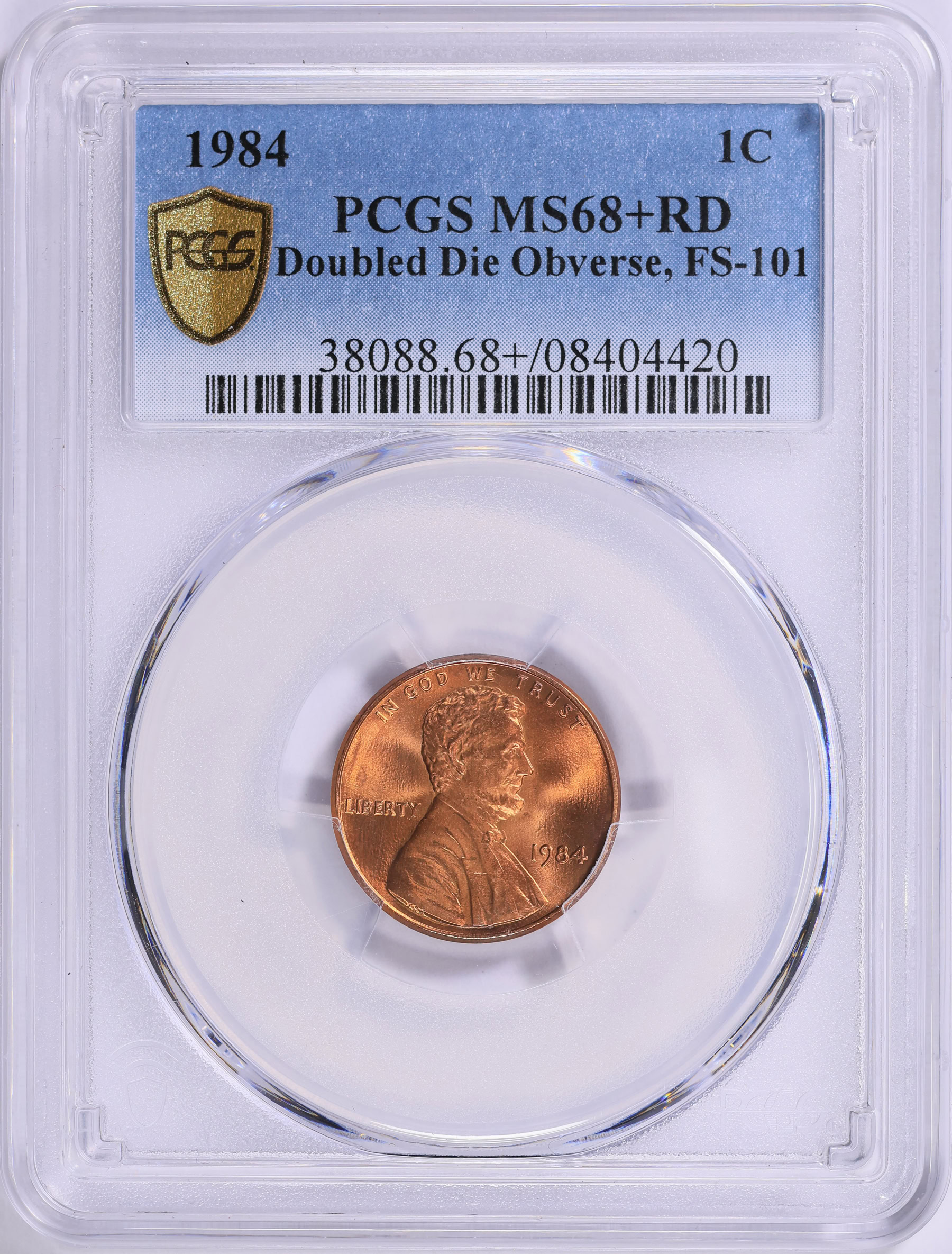 1984 Lincoln Cent Doubled Die Obverse FS-101 PCGS MS-68+ RD (Item 1770673) | GreatCollections ...