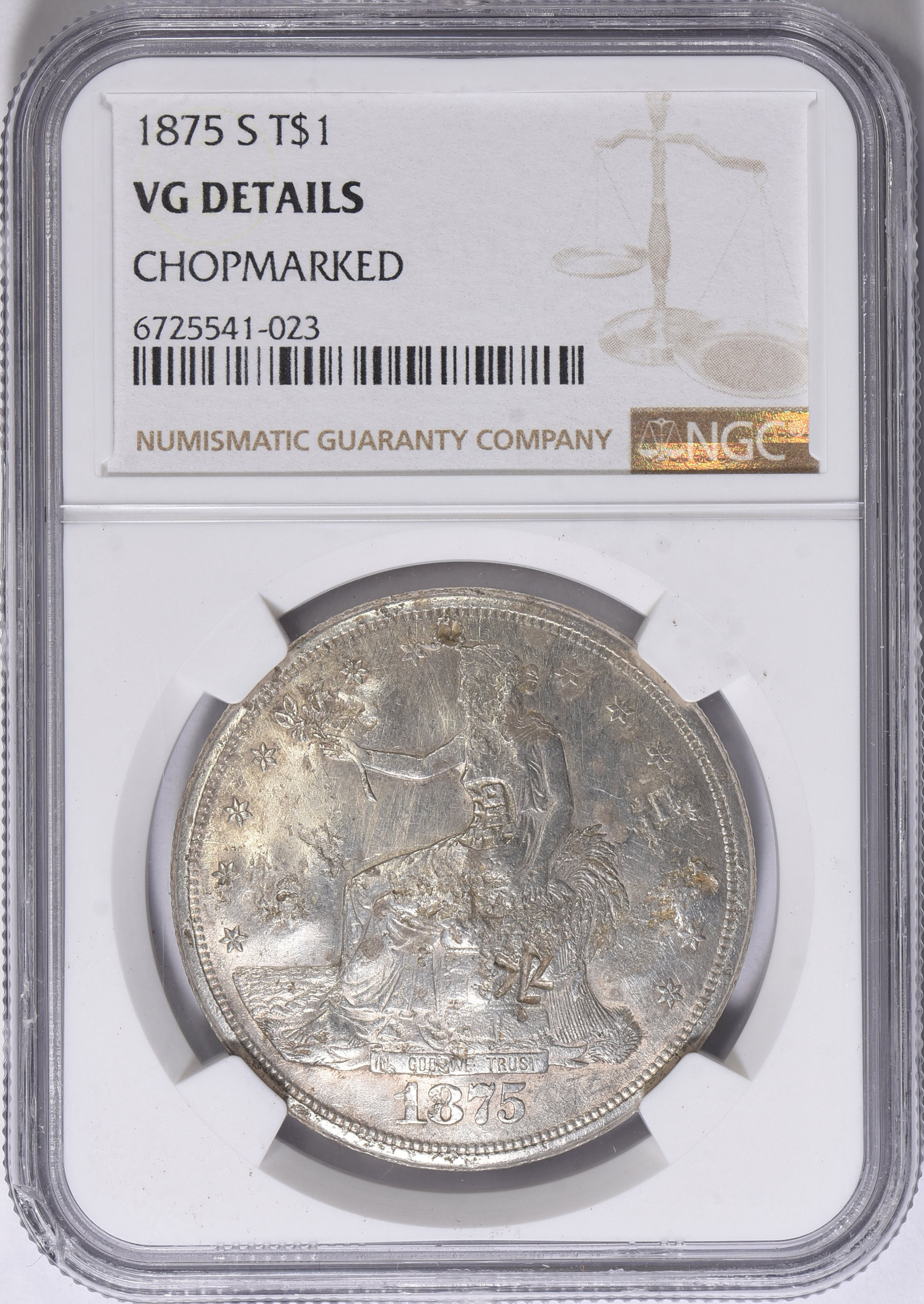 1875-S Trade Silver Dollar NGC VG Details (Item 1770853 ...