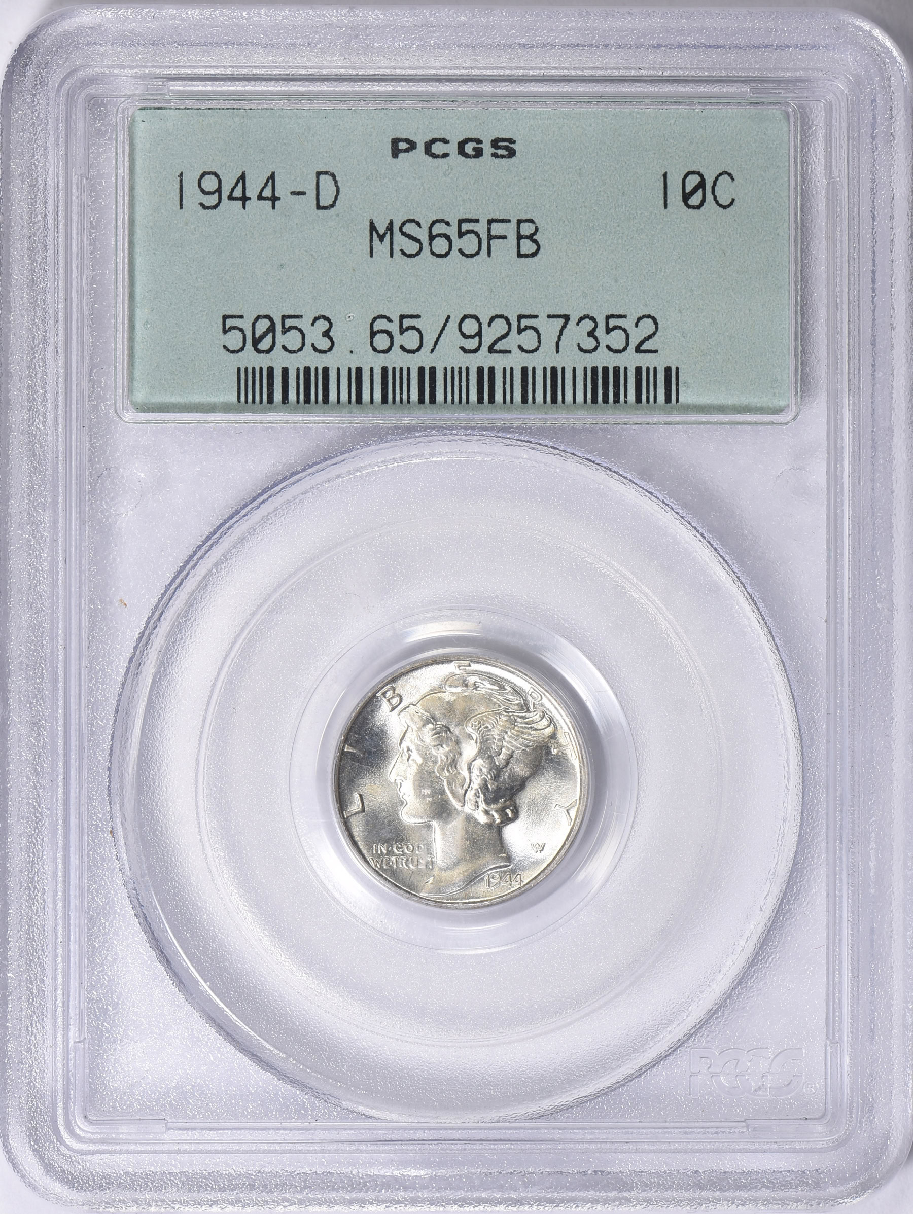 1944-D Mercury Dime PCGS MS-65 FB OGH (Item 1770862) | GreatCollections Coin Auctions