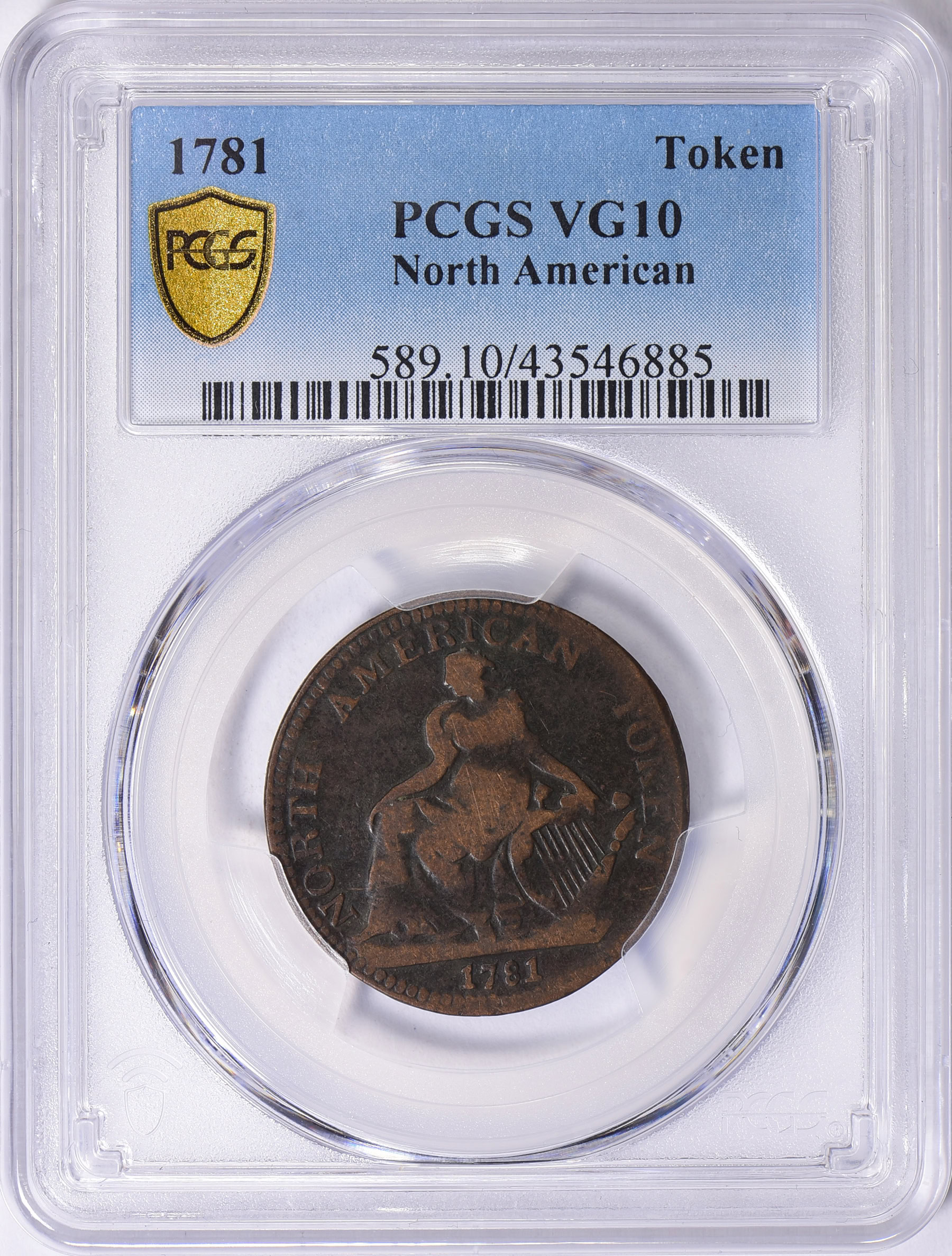 1781 North American Token PCGS VG-10 BN (Item 1771018 ...