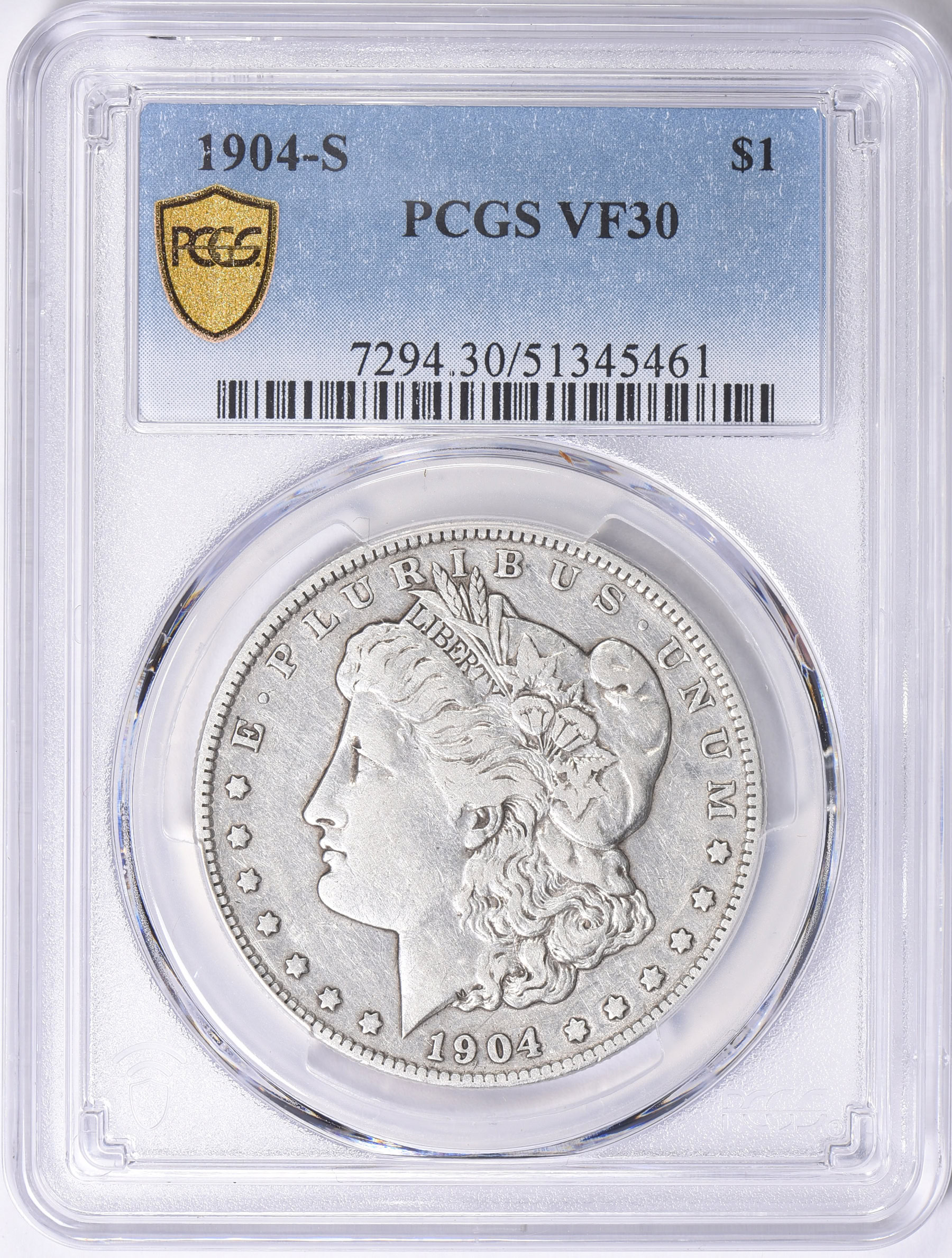 1904-S Morgan Silver Dollar PCGS VF-30 (Item 1771088) | GreatCollections Coin Auctions
