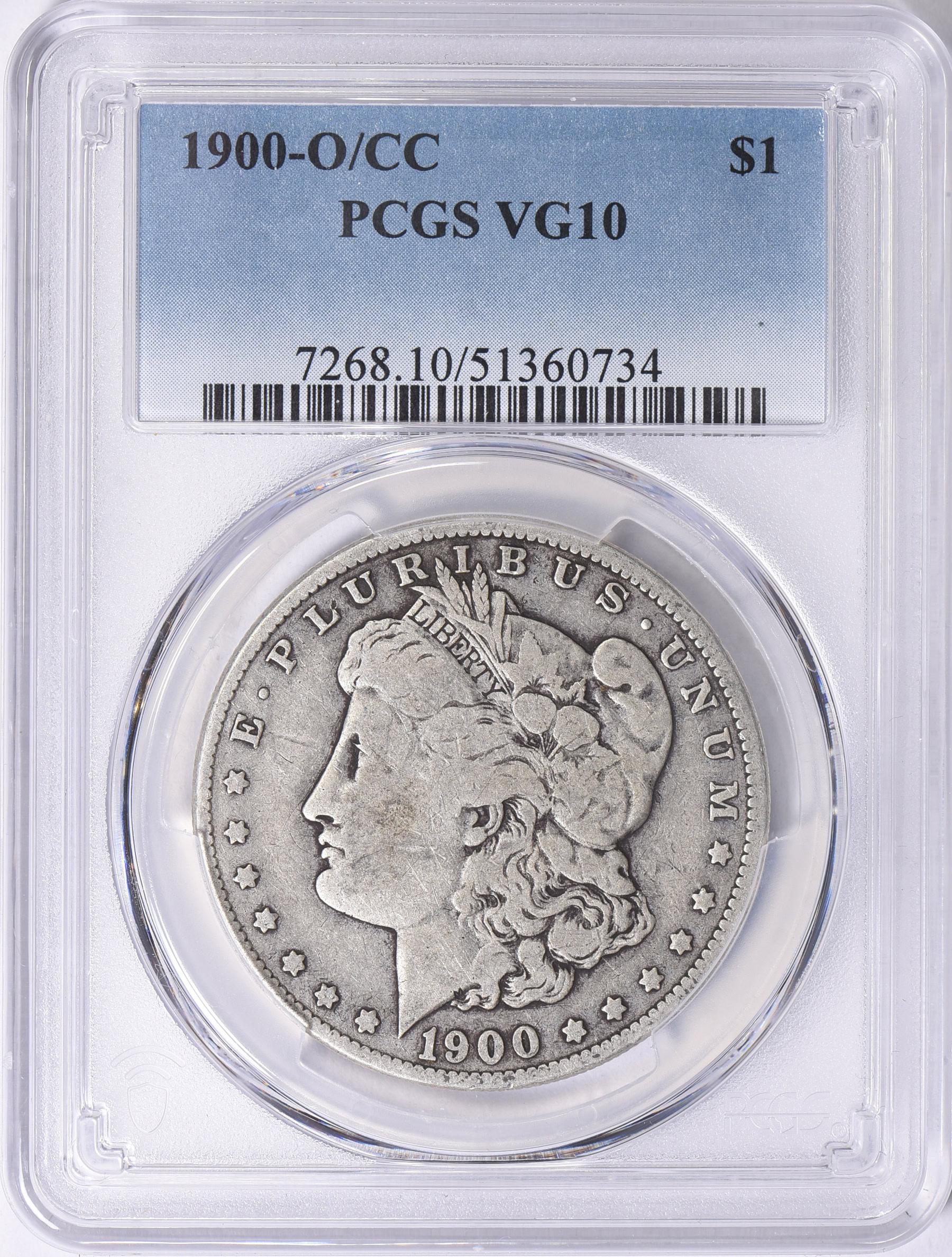 1900-O/CC Morgan Silver Dollar PCGS VG-10 (Item 1771114) | GreatCollections Coin Auctions