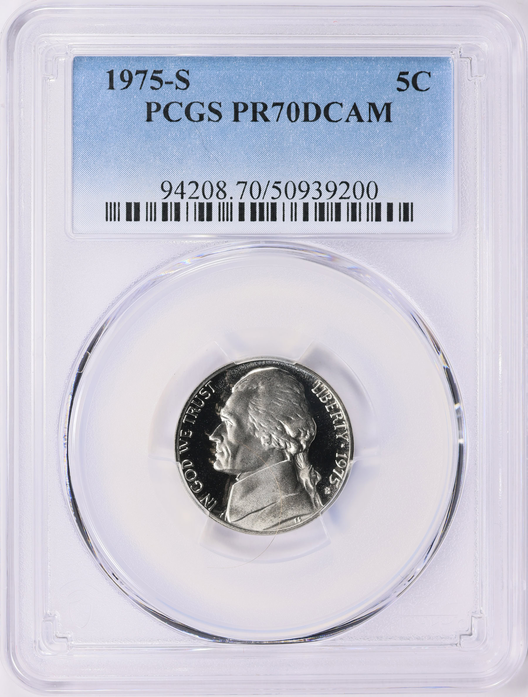 1975-S Jefferson Nickel PCGS Proof-70 DCAM (Item 1771139 ...