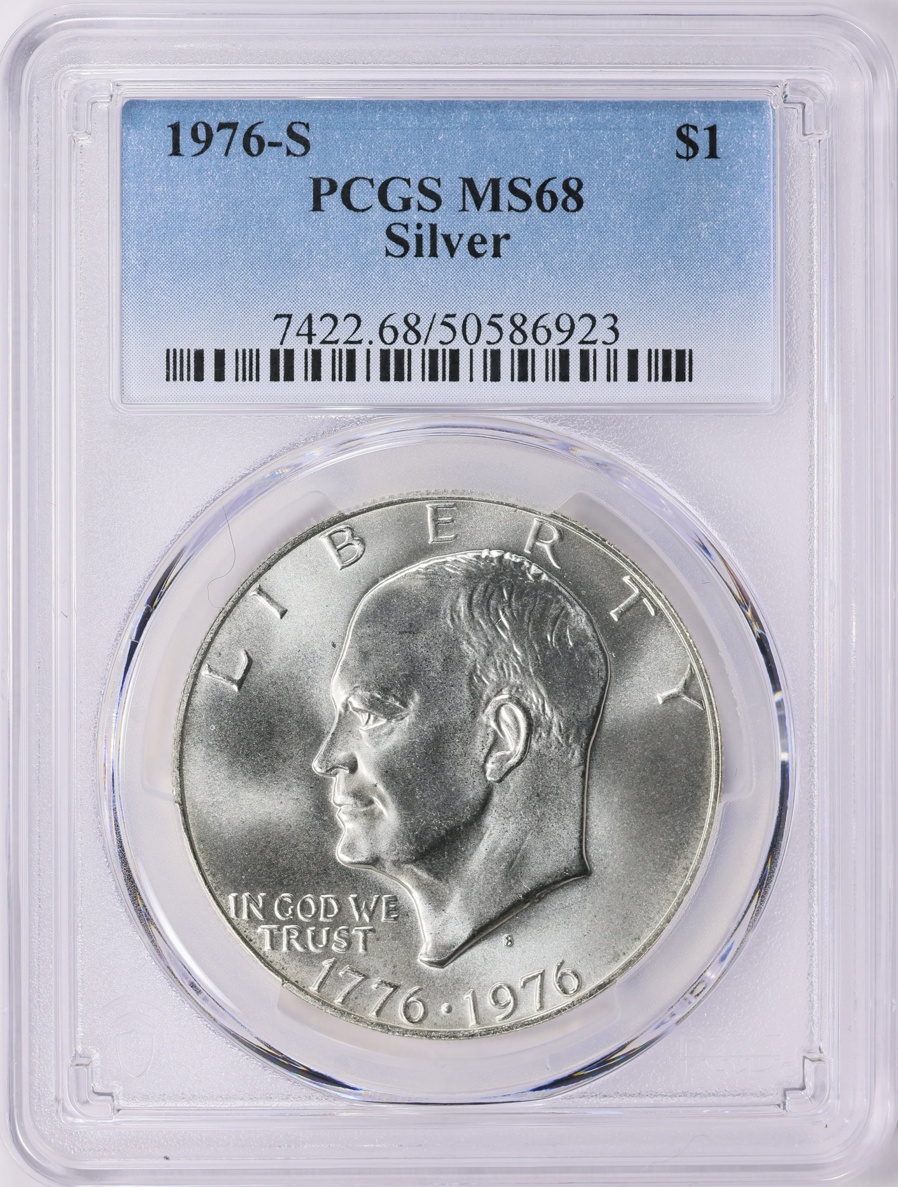 1976-S Eisenhower Dollar Silver PCGS MS-68 (Item 1771158) | GreatCollections Coin Auctions