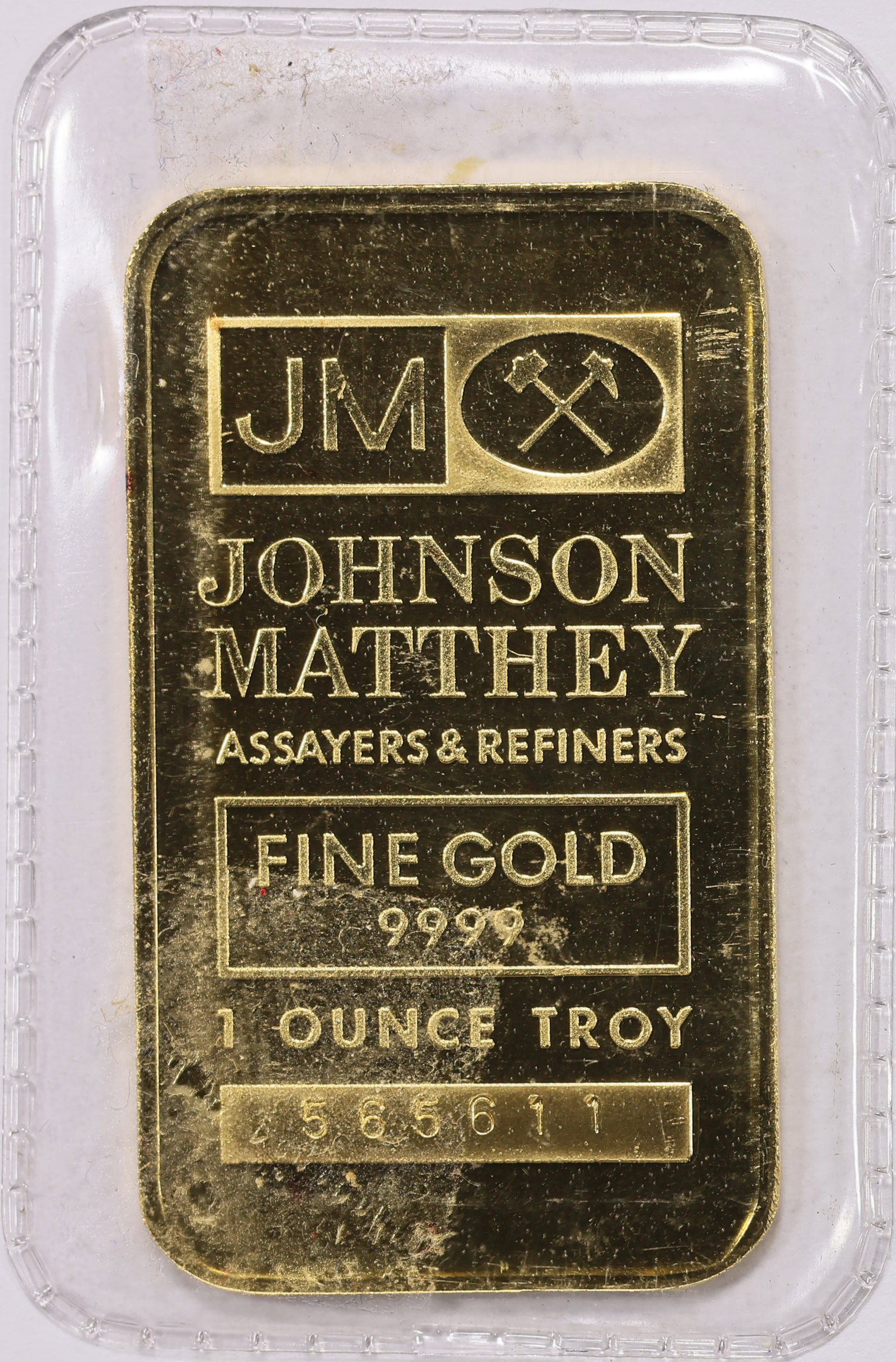 ND Gold 1oz Johnson Matthey Ingot/Bar Uncertified in Sealed Plastic of ...
