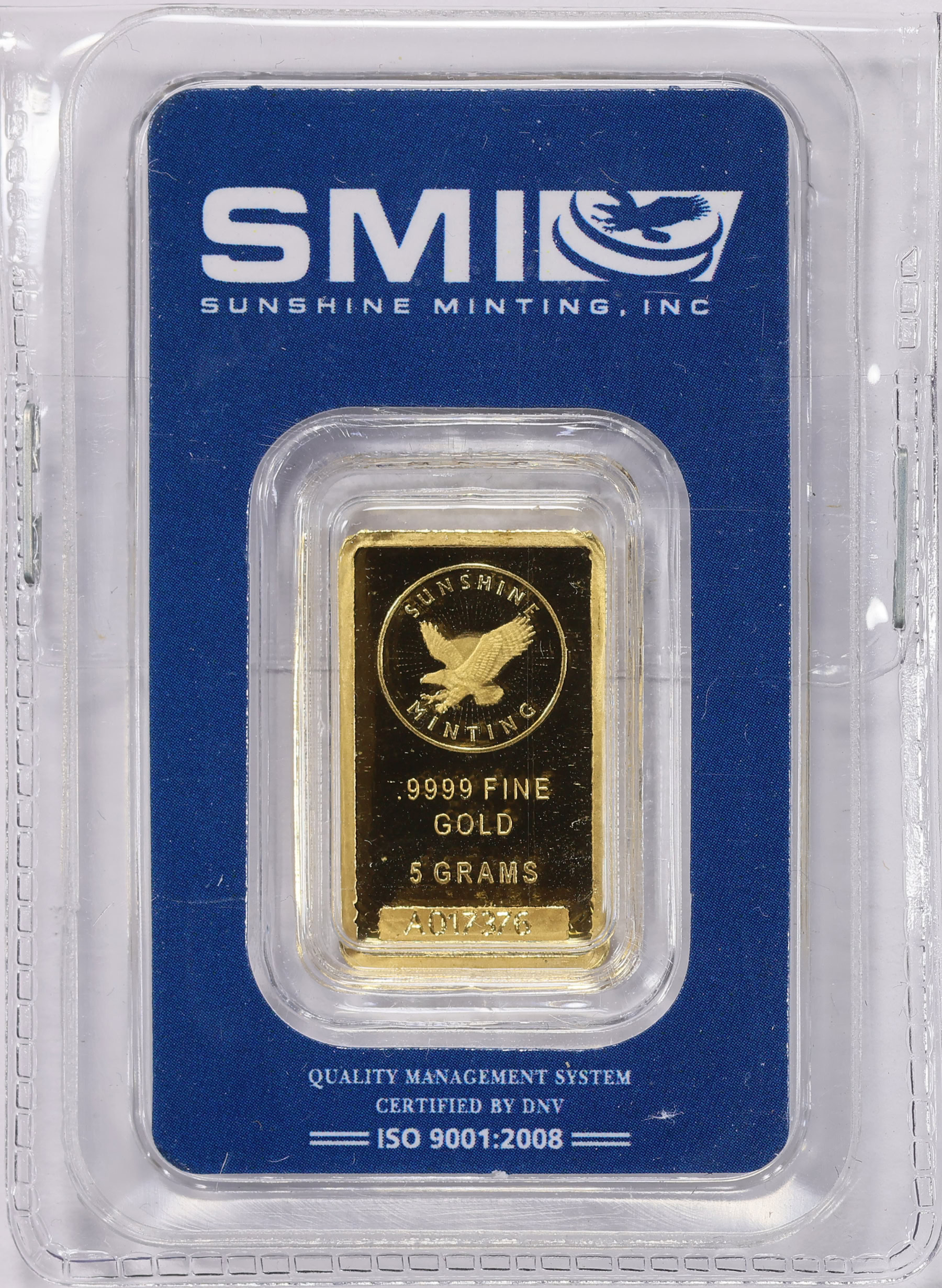 ND Gold 5gms Sunshine Minting Inc. Ingot/Bar Uncertified in Card of ...