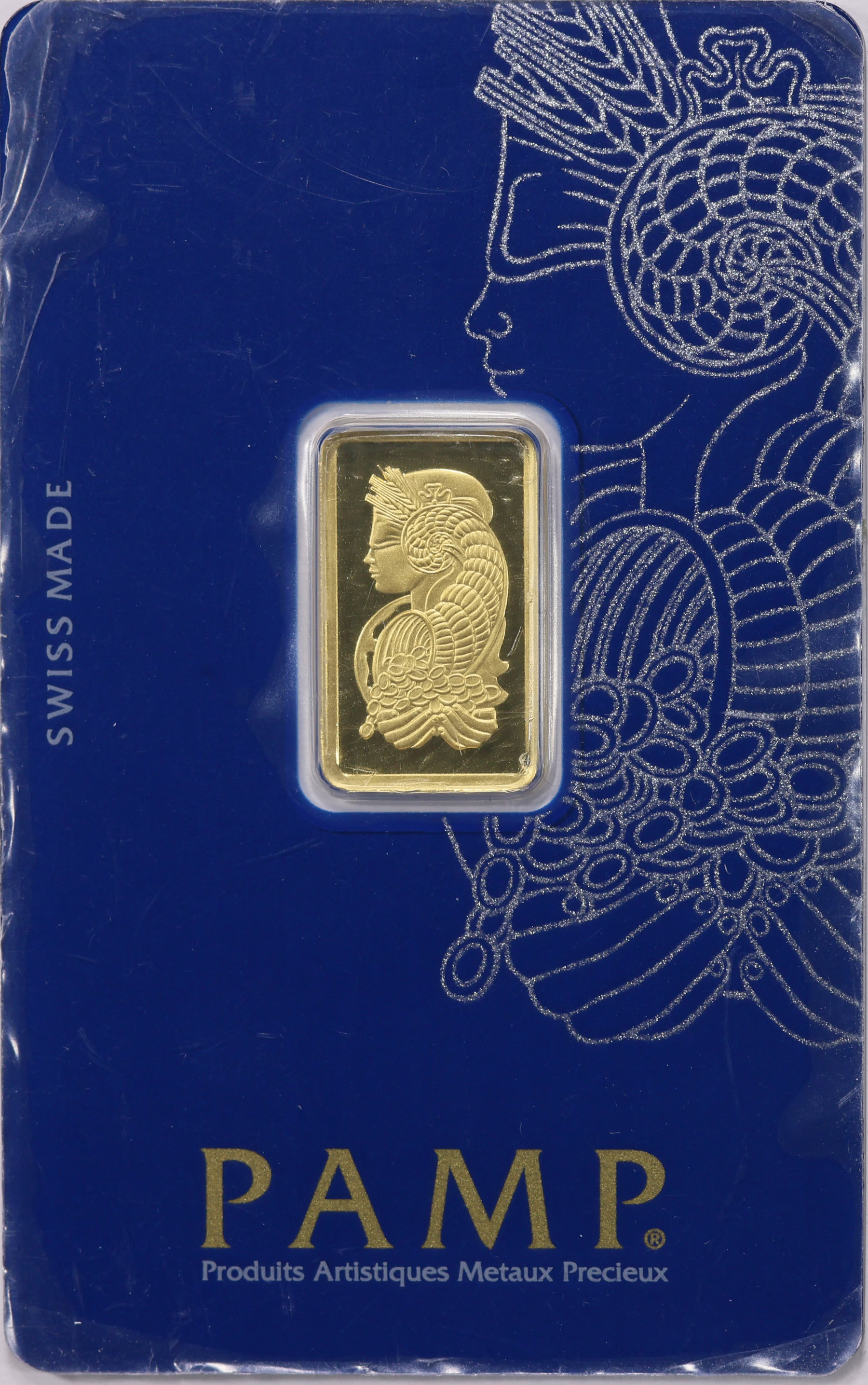 Switzerland ND Gold 5gms PAMP Ingot/Bar Uncertified in Card of Issue ...