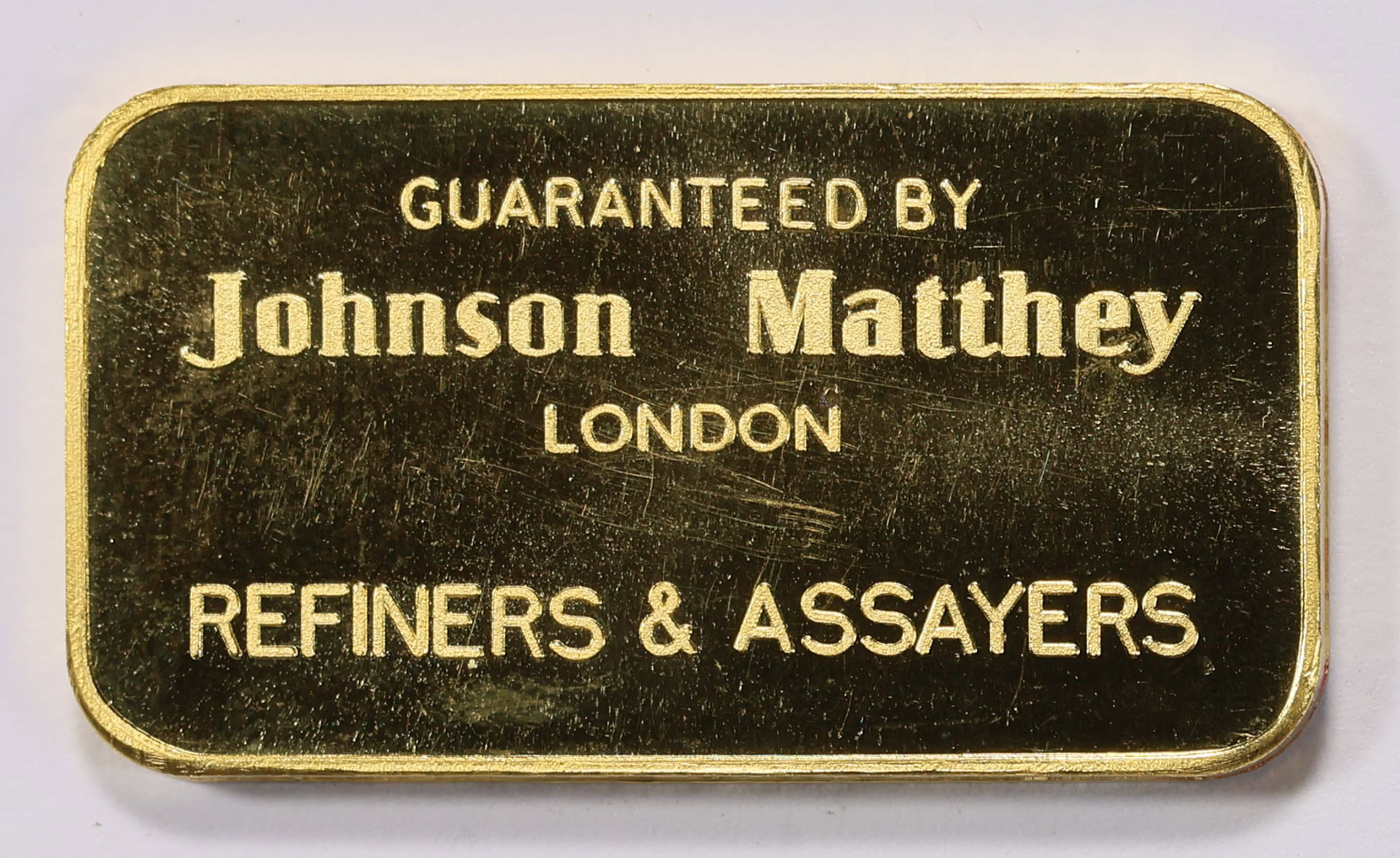 ND Gold 1oz Johnson Matthey Ingot/Bar Uncertified (AGW = 0.999 oz ...