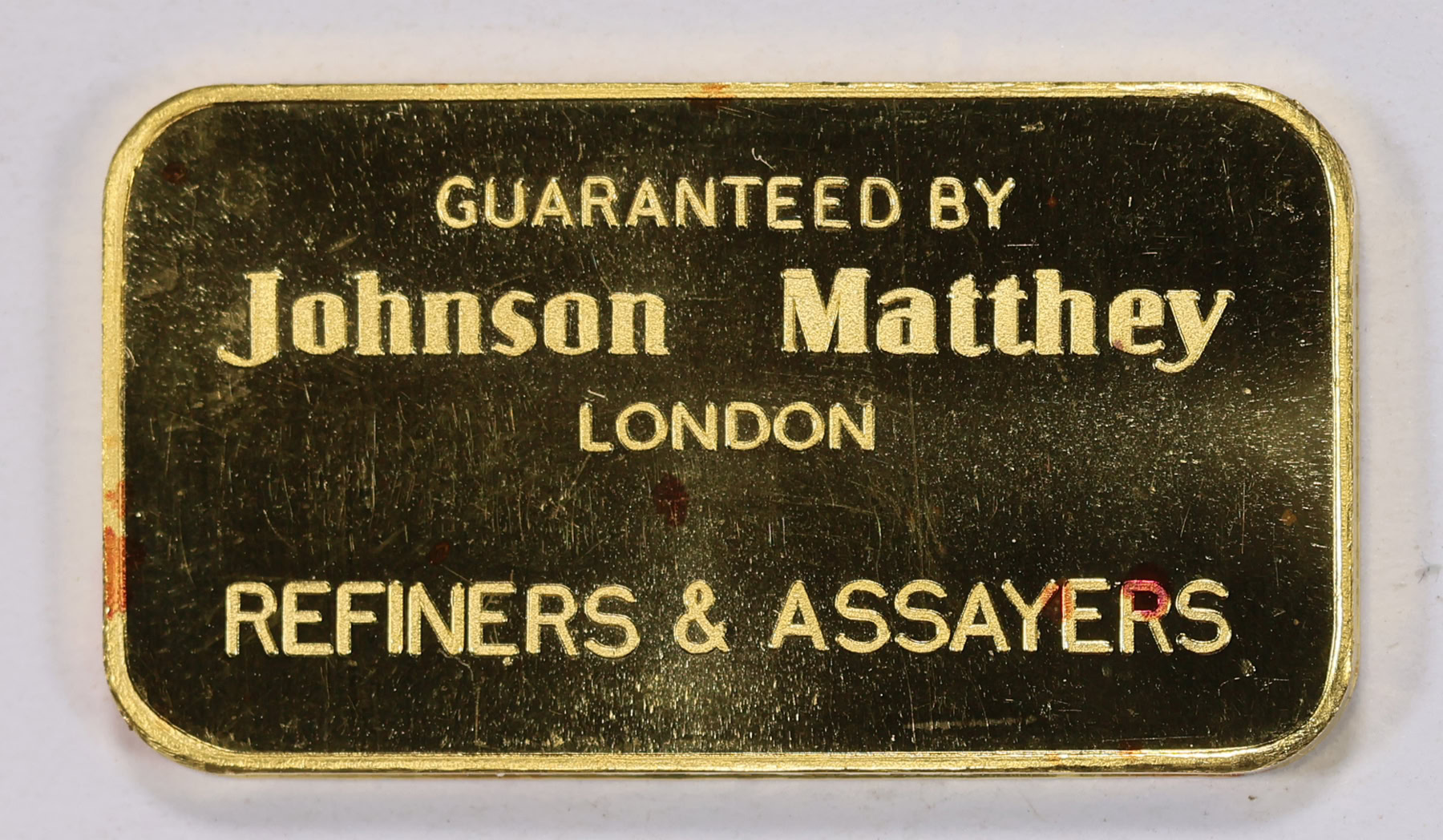 ND Gold 1oz Johnson Matthey Ingot/Bar Uncertified (AGW = 0.999 oz ...