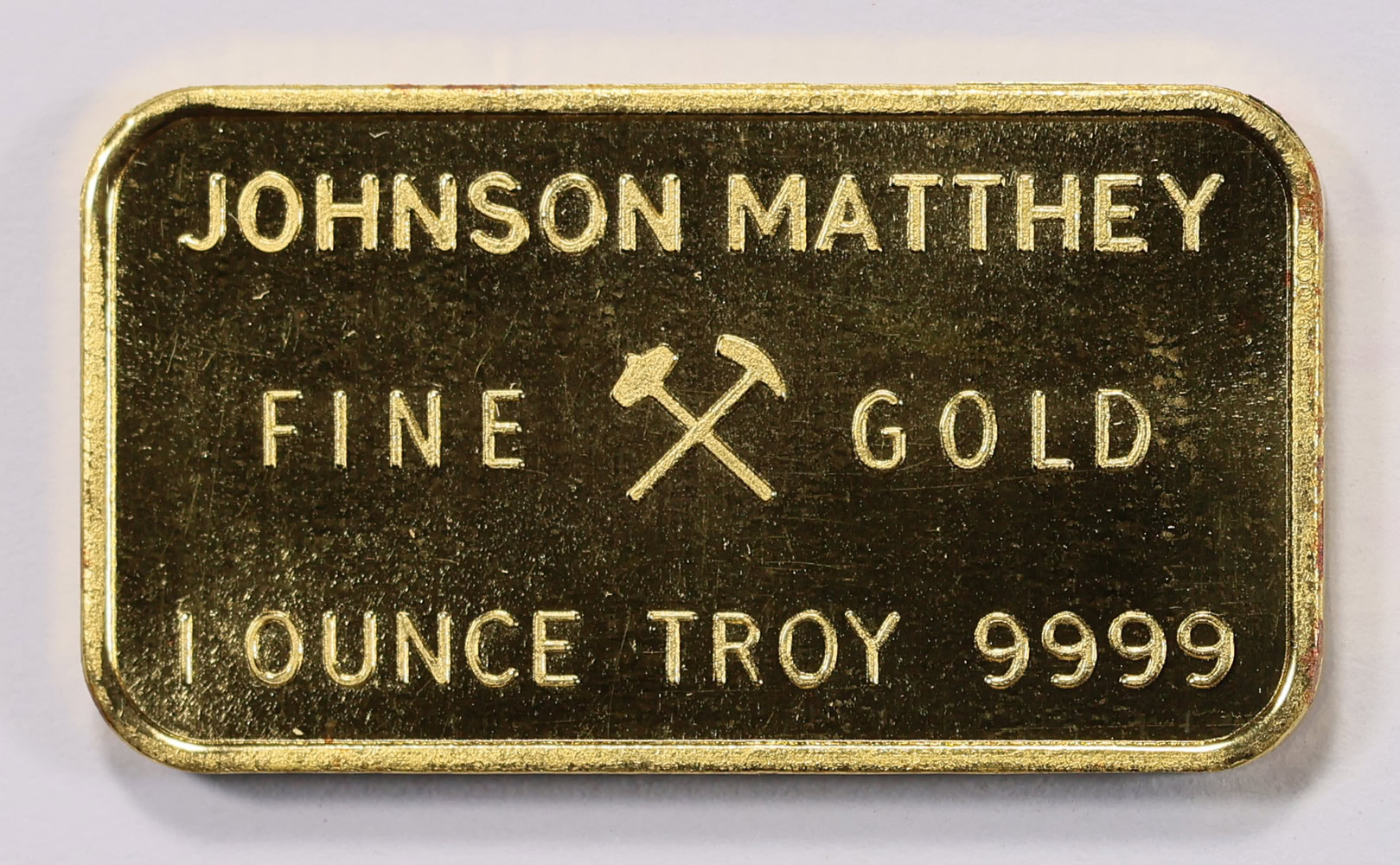 ND Gold 1oz Johnson Matthey Ingot/Bar Uncertified (AGW = 0.999 oz ...