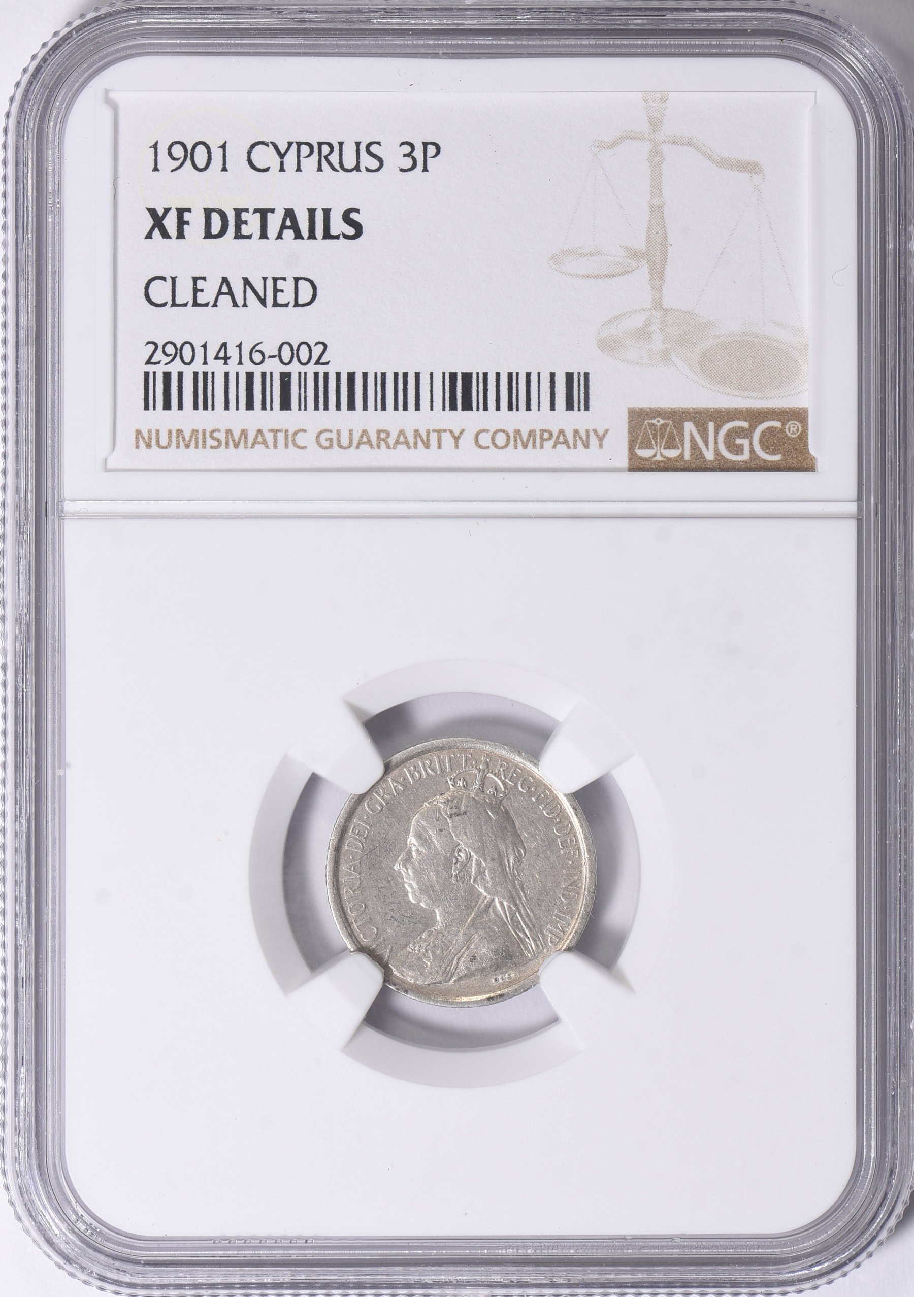 Cyprus 1901 Silver 3 Piastres KM-4 NGC XF Details (Item 1771288 ...