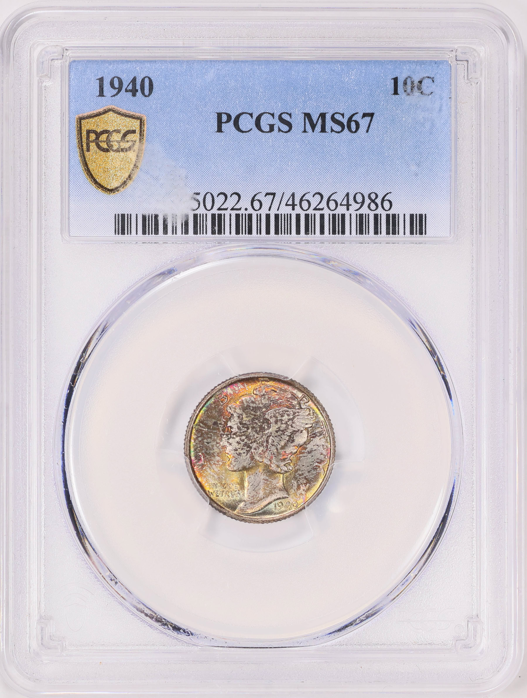 1940 Mercury Dime PCGS MS-67 (Item 1771488) | GreatCollections Coin Auctions