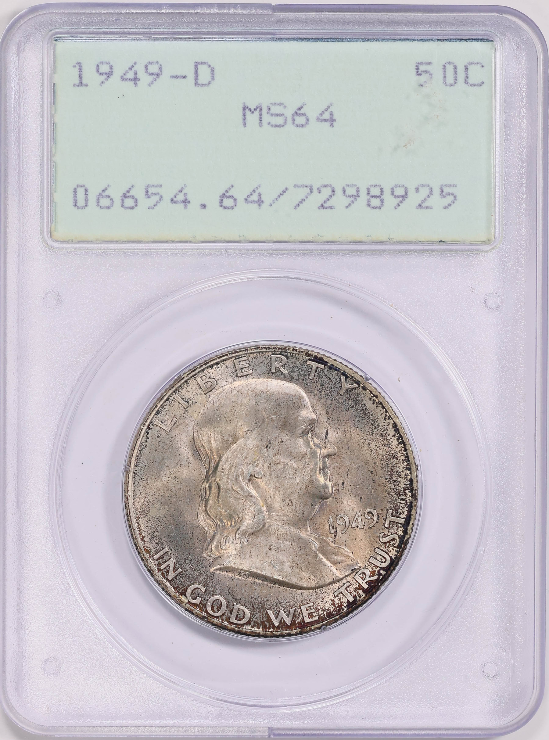 1949-D Franklin Half Dollar PCGS MS-64 OGH (1st Gen) (Item 1771516 ...