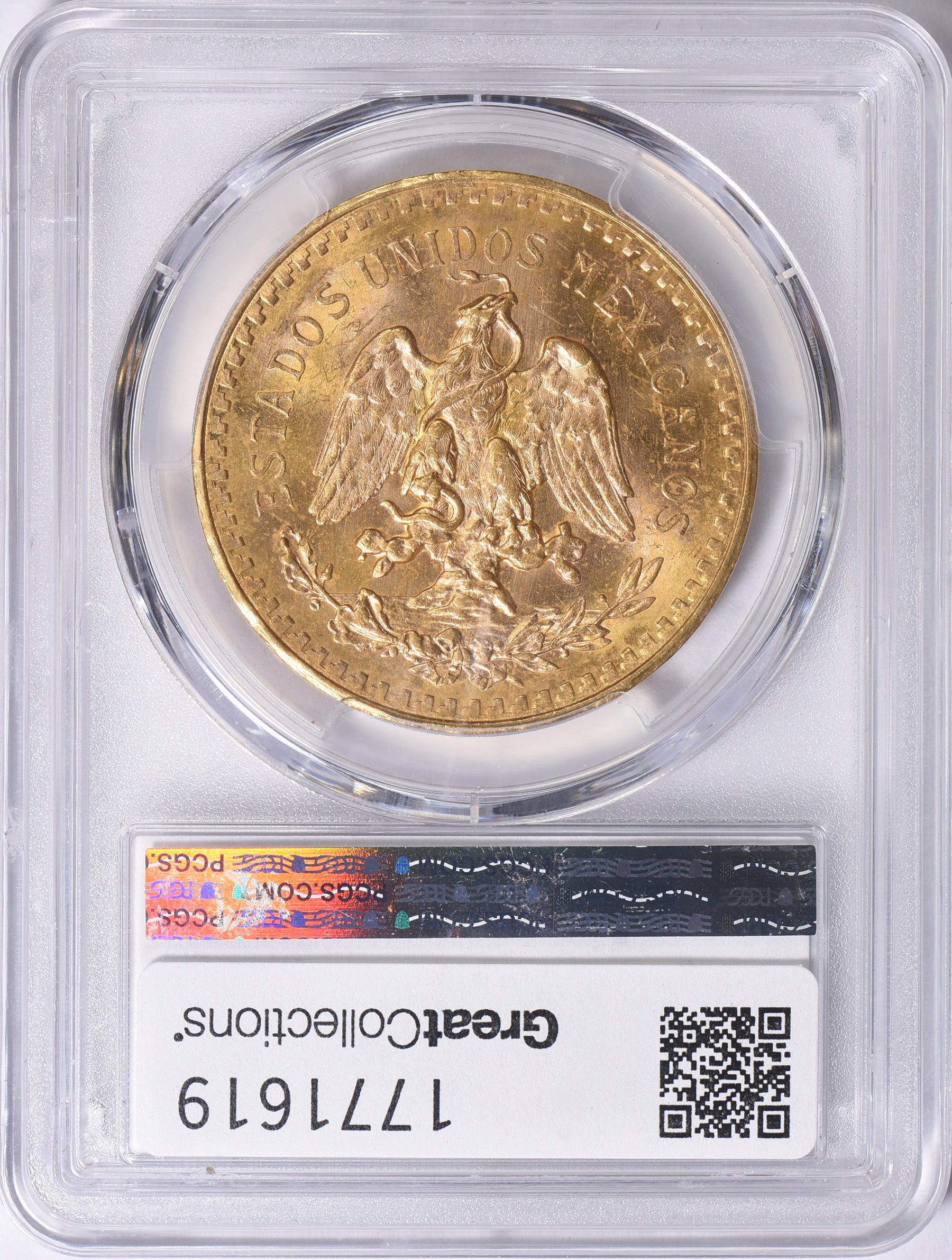 Mexico 1930 Gold 50 Pesos KM-481 PCGS MS-64 (AGW = 1.2057 oz.) (Item 1771619) | GreatCollections ...