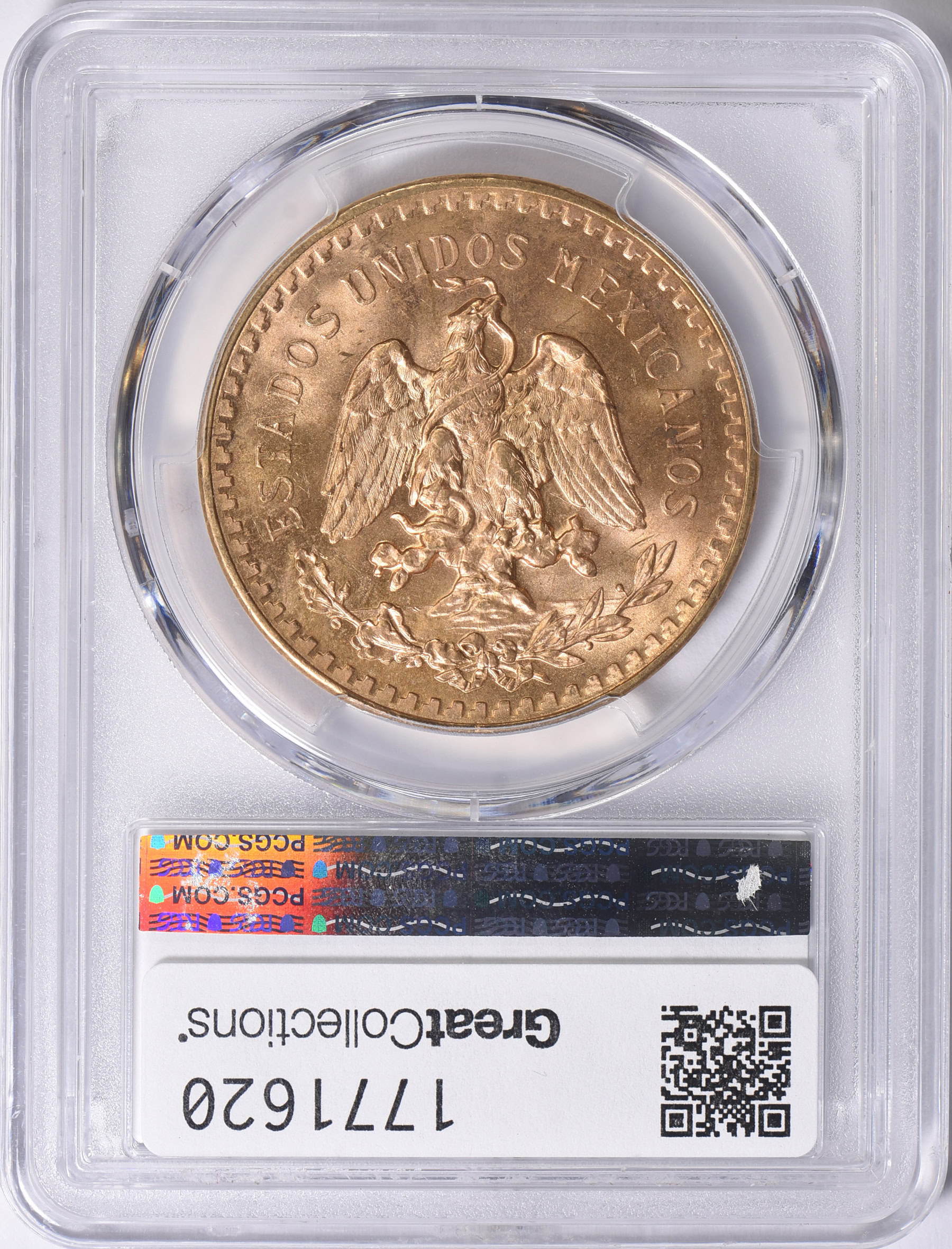 Mexico 1947 Gold 50 Pesos KM-481 PCGS MS-67 (AGW = 1.2057 oz.) (Item 1771620) | GreatCollections ...