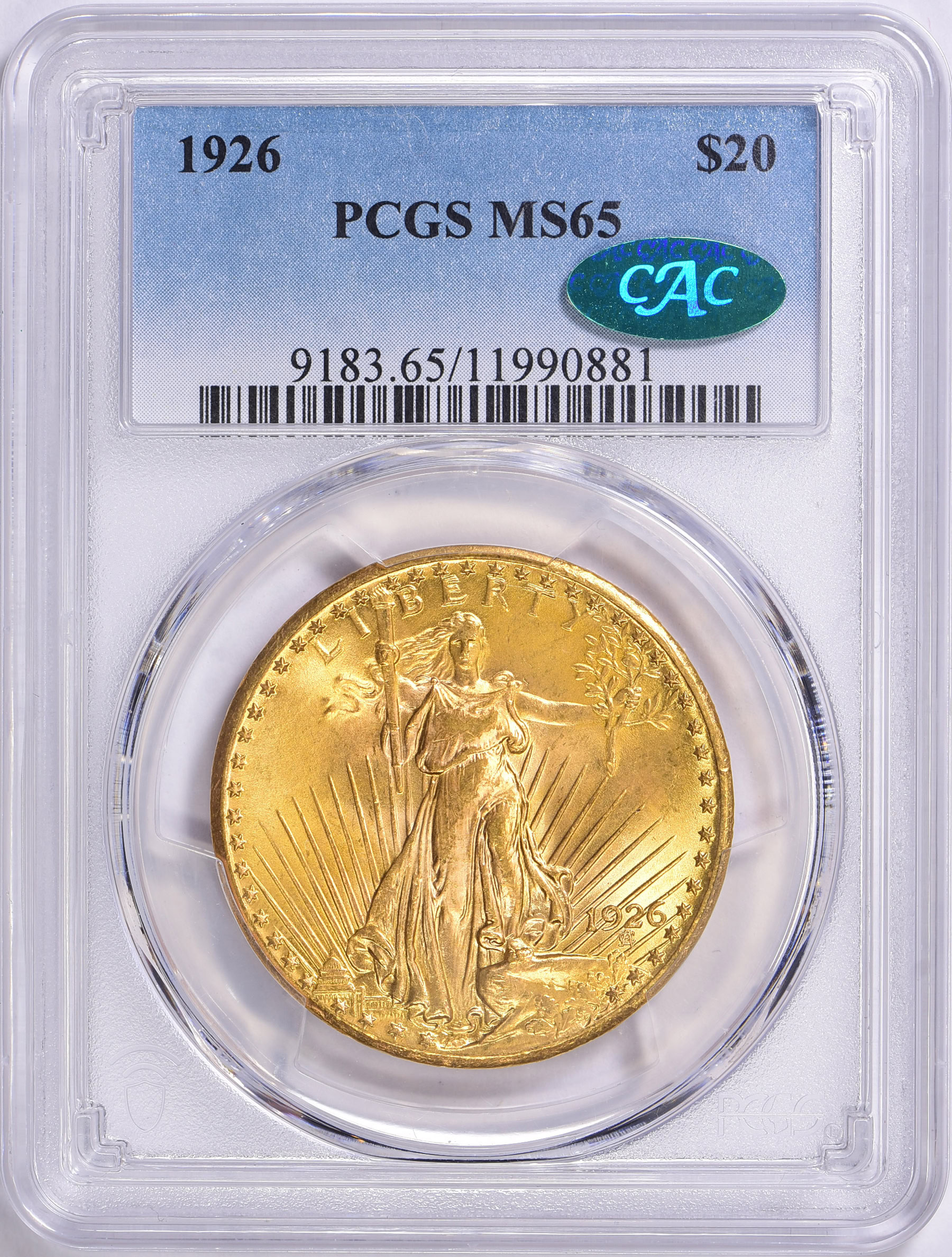 1926 Saint-Gaudens Gold Double Eagle PCGS MS-65 (CAC Green) (Item 1771698) | GreatCollections ...