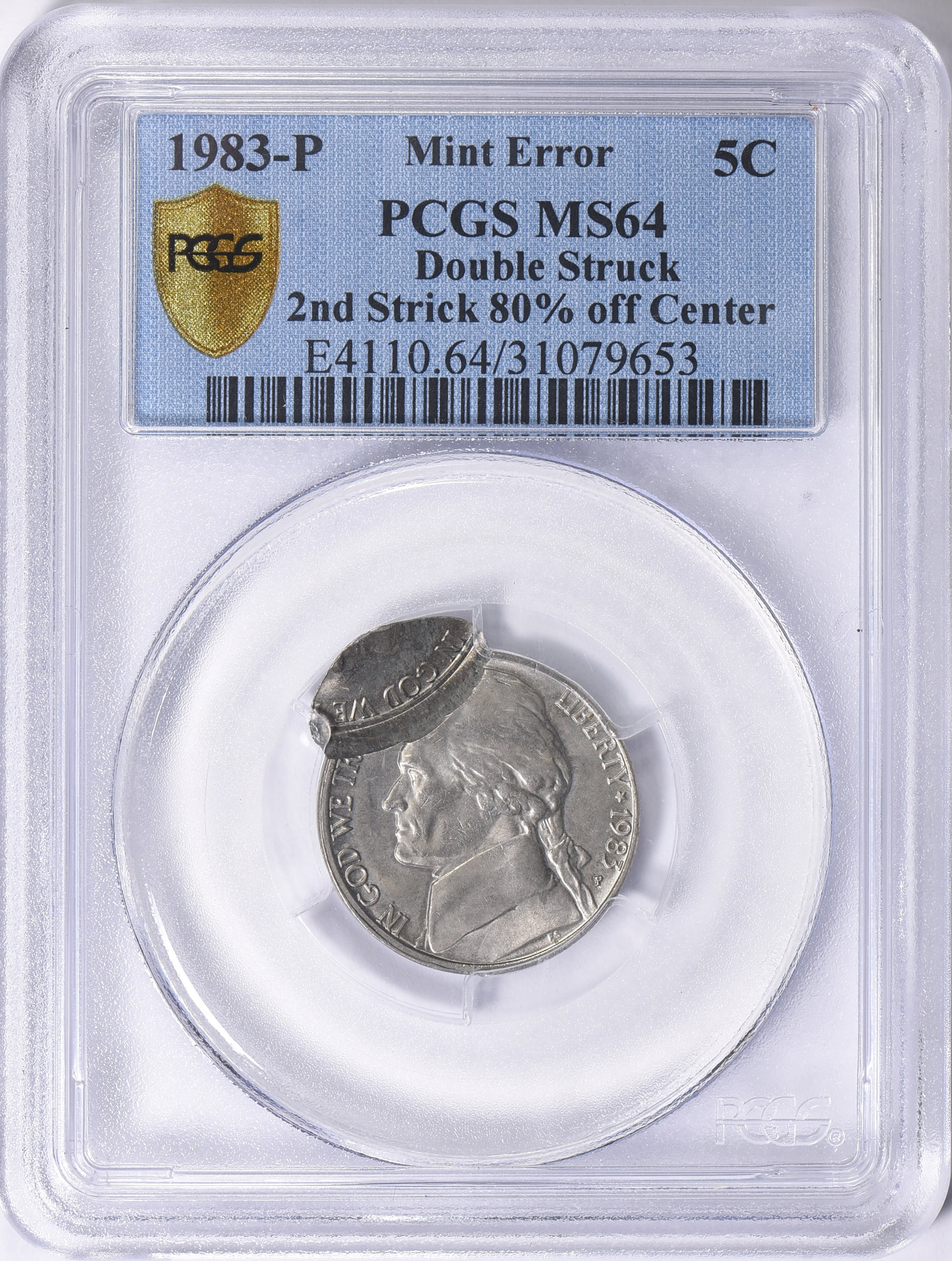 Mint Error 1983-P Jefferson Nickel Double Struck 2nd Strike 80% Off ...