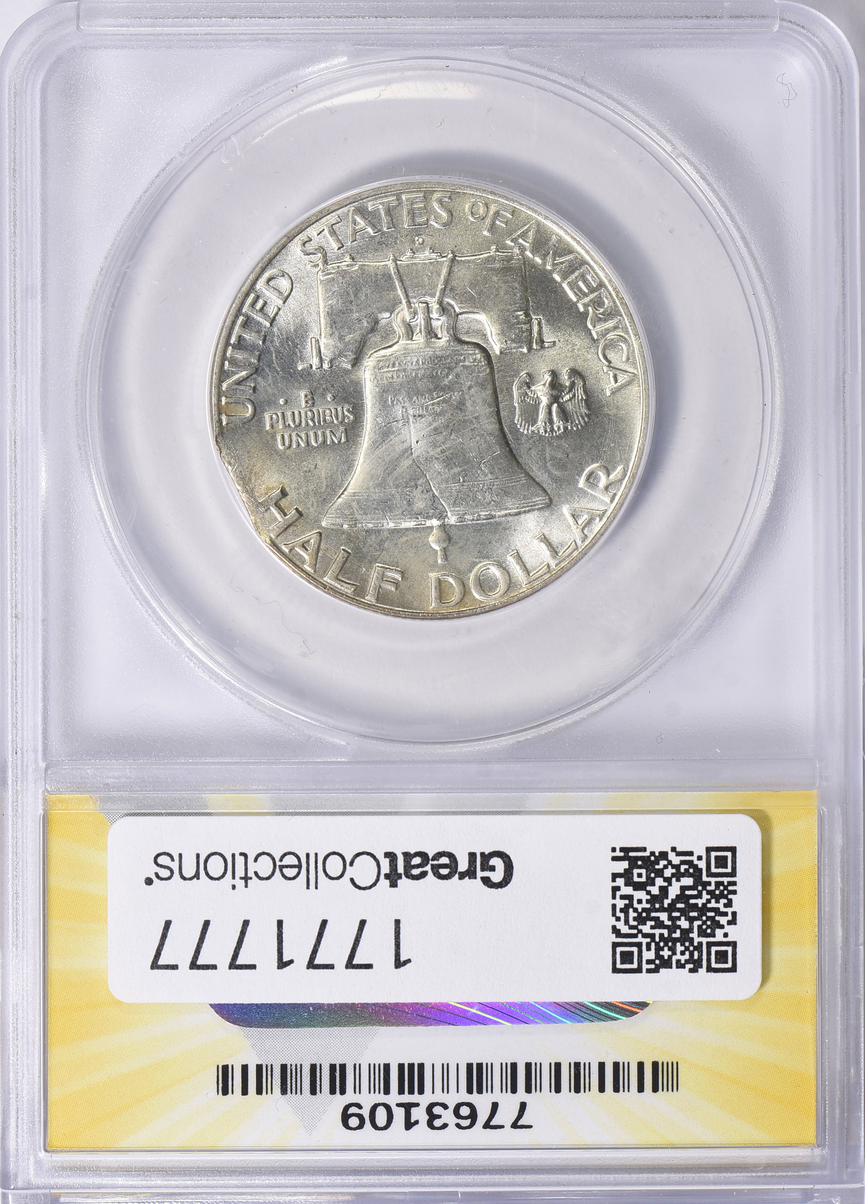 Mint Error 1951-D Franklin Half Dollar Curved Clip ANACS MS-62 (12 ...