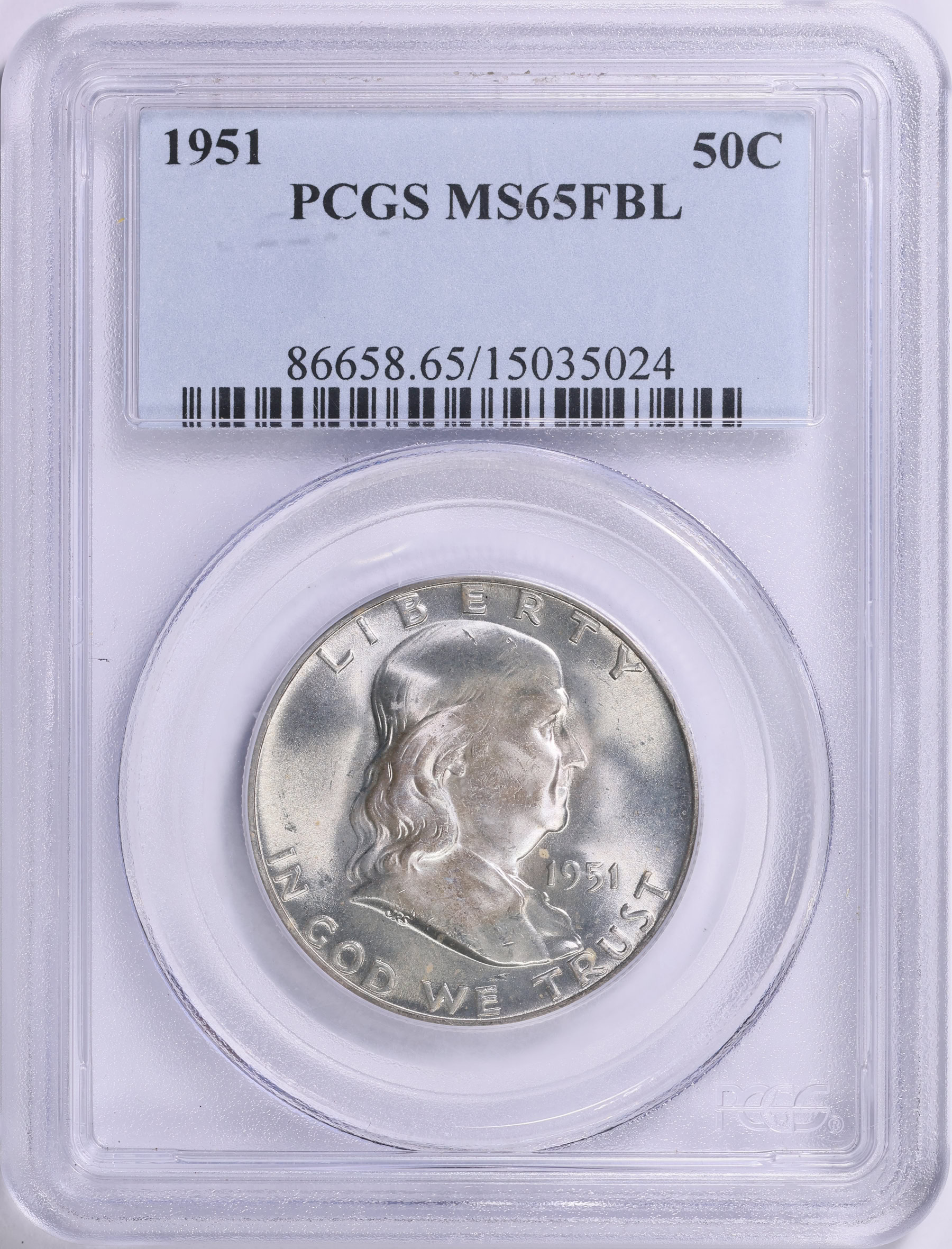 1951 Franklin Half Dollar PCGS MS-65 FBL (Toned) (Item 1771834 ...