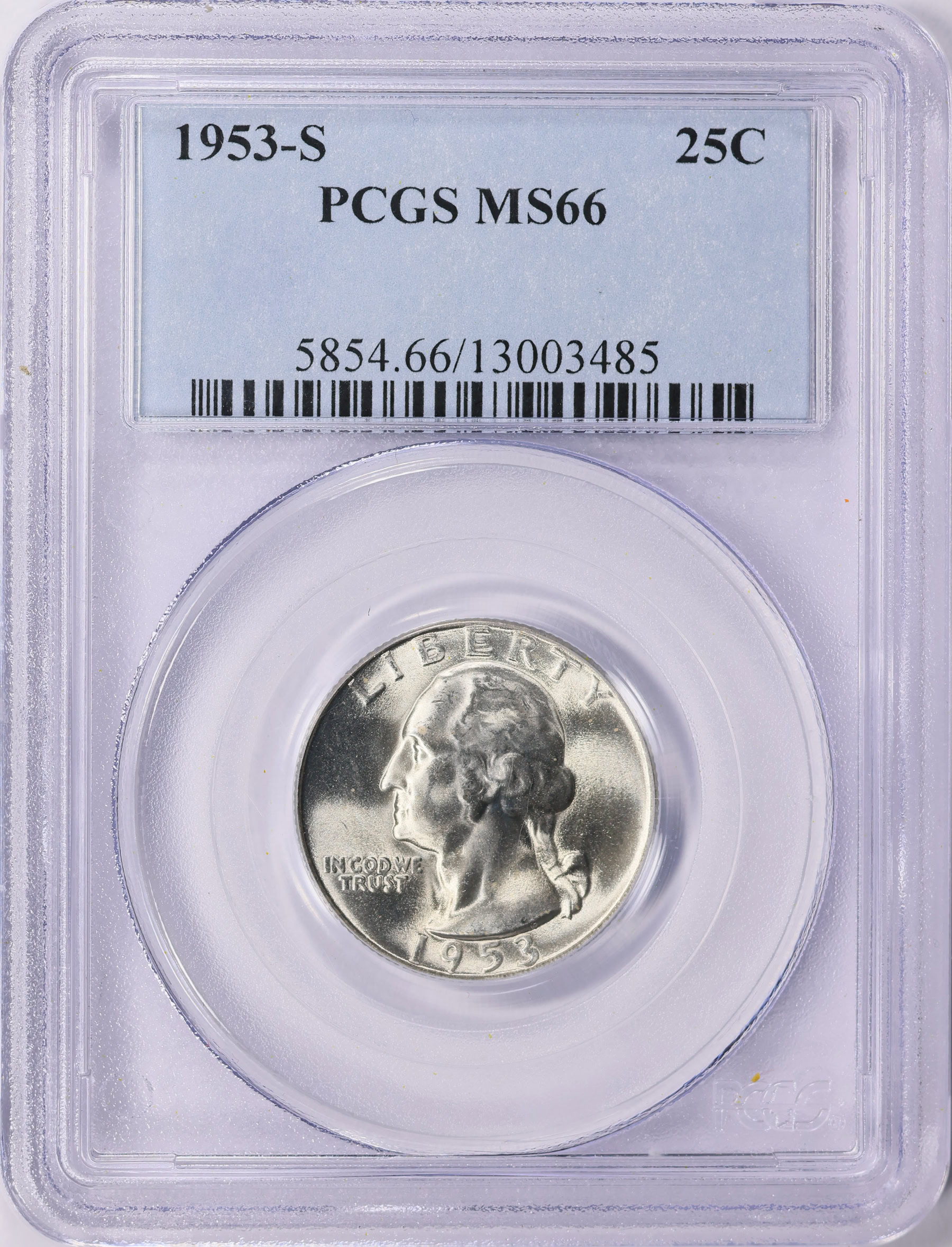 1953-S Washington Quarter PCGS MS-66 (Item 1771875) | GreatCollections Coin Auctions