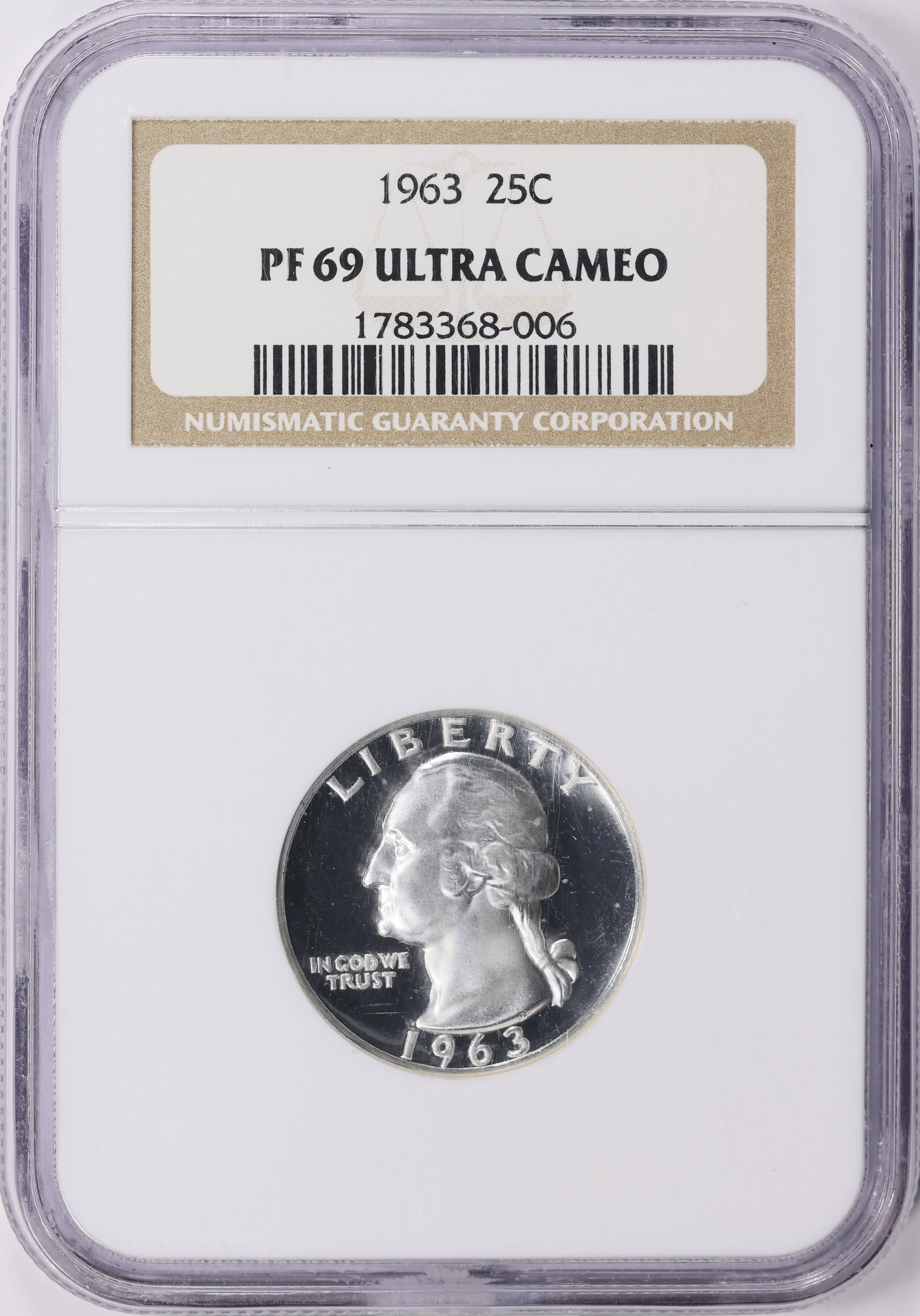 1963 Washington Quarter NGC Proof-69 UC (Item 1771917 ...